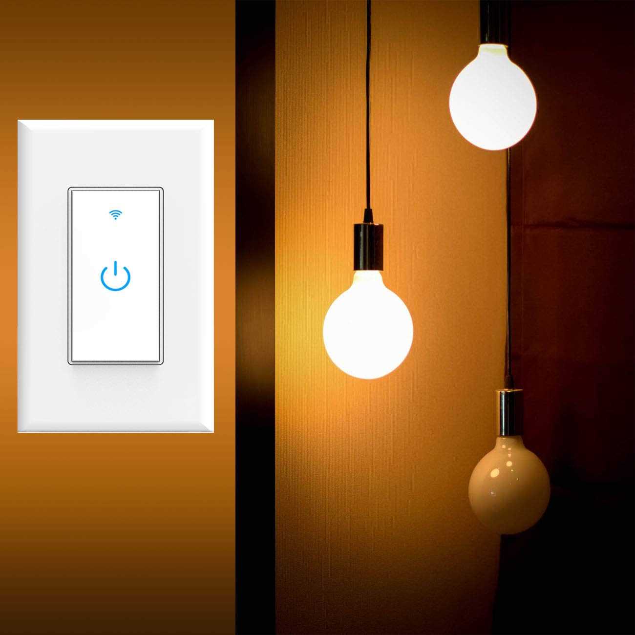 Lesim Smart Light Switch Wifi Switch Touch Wall Switch 1 Gang ...