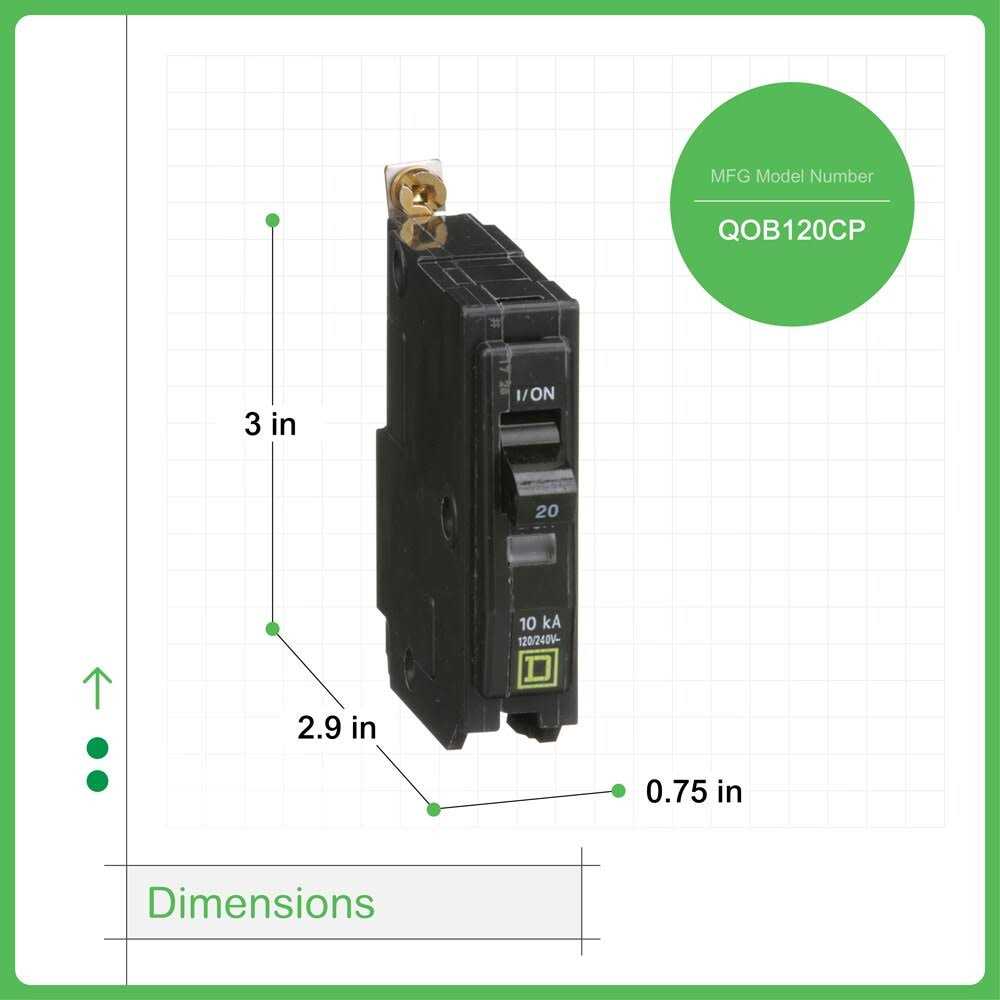 Square D QO 20-amp 1-Pole Standard Trip Circuit Breaker QOB120CP - Hardware&Tools Online Store