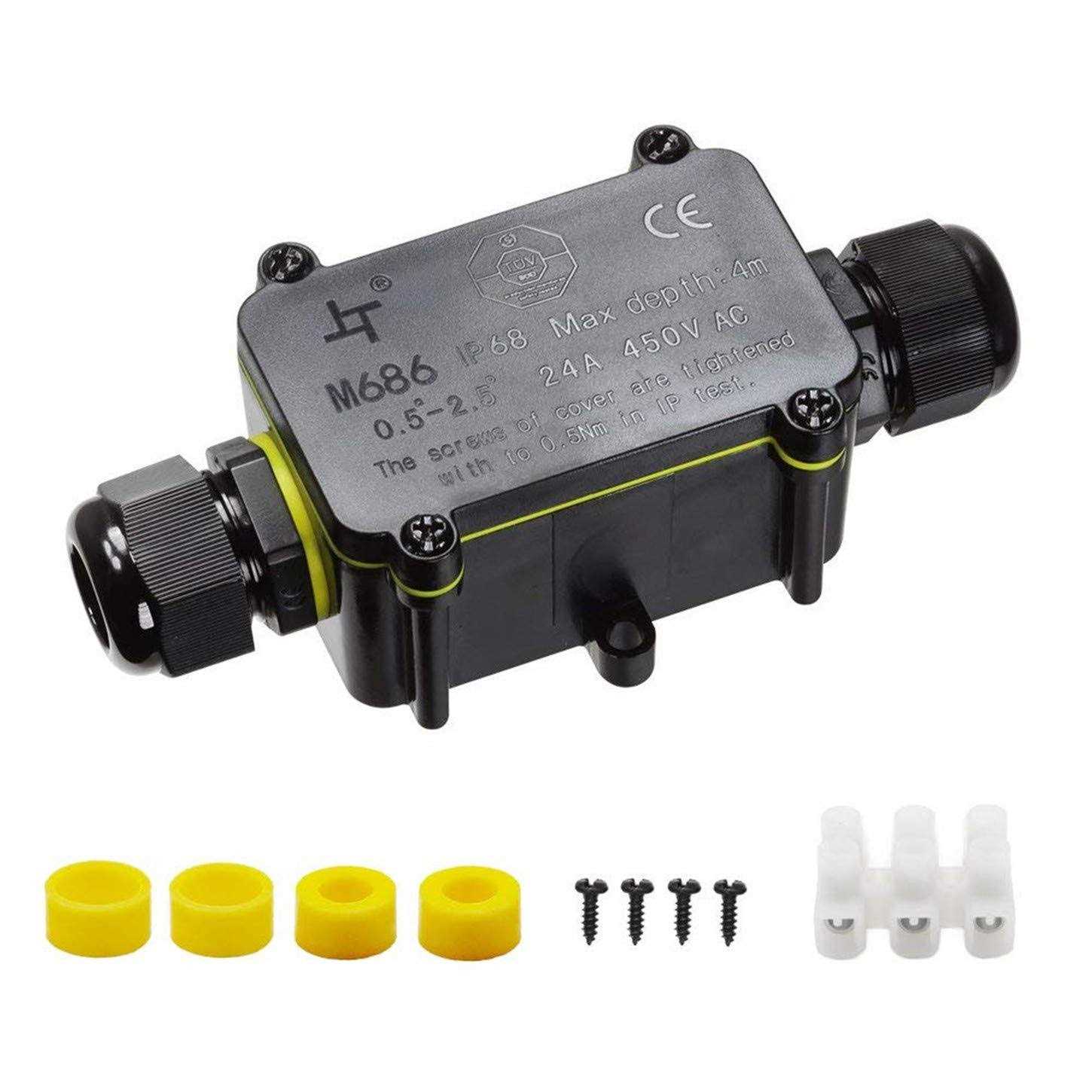 FX Junction Box Waterproof IP68 2 Way Plug Line M20 Coaxial Cable ...