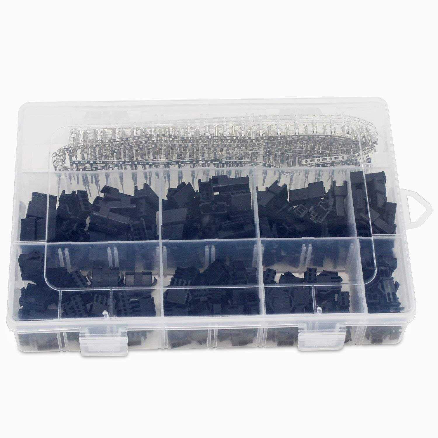 OCR 2.5mm Pitch JST SM Connector 2 3 4 5 Pin Male/ Female Housing Plug Connector Assortment Kit ...