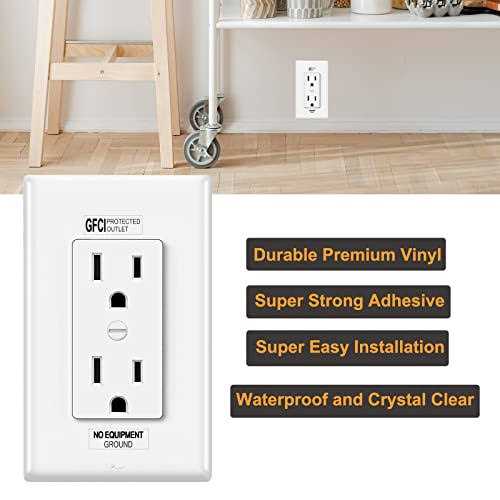 GFCI AFCI Protected Outlet Receptacle Plates Label Sticker Decal No ...
