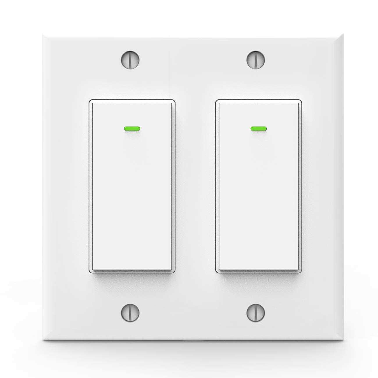 Lesim Smart Light Switch Double Smart Wifi Light Switches - Hardware ...