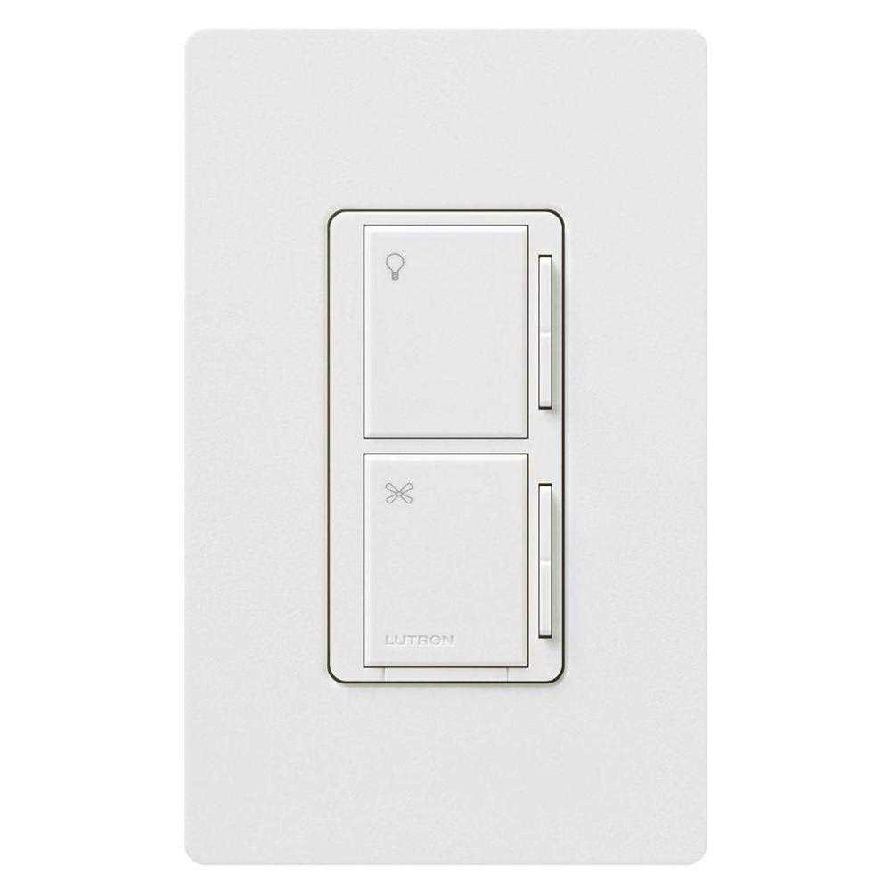 Lutron Diva DVWFSQ-FH-WH Single Pole Fan Control - Hardware&Tools ...