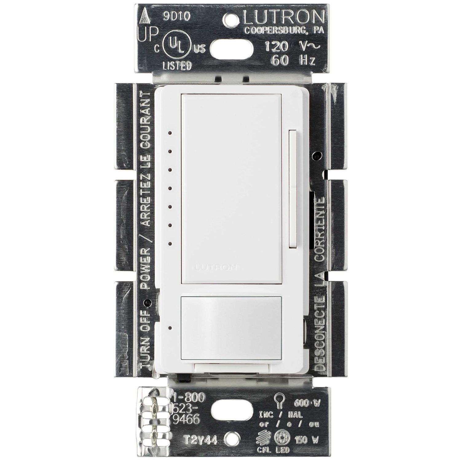 Lutron Maestro MSCL-OP153M-WH Dimmer with Occupancy Sensor - Hardware ...