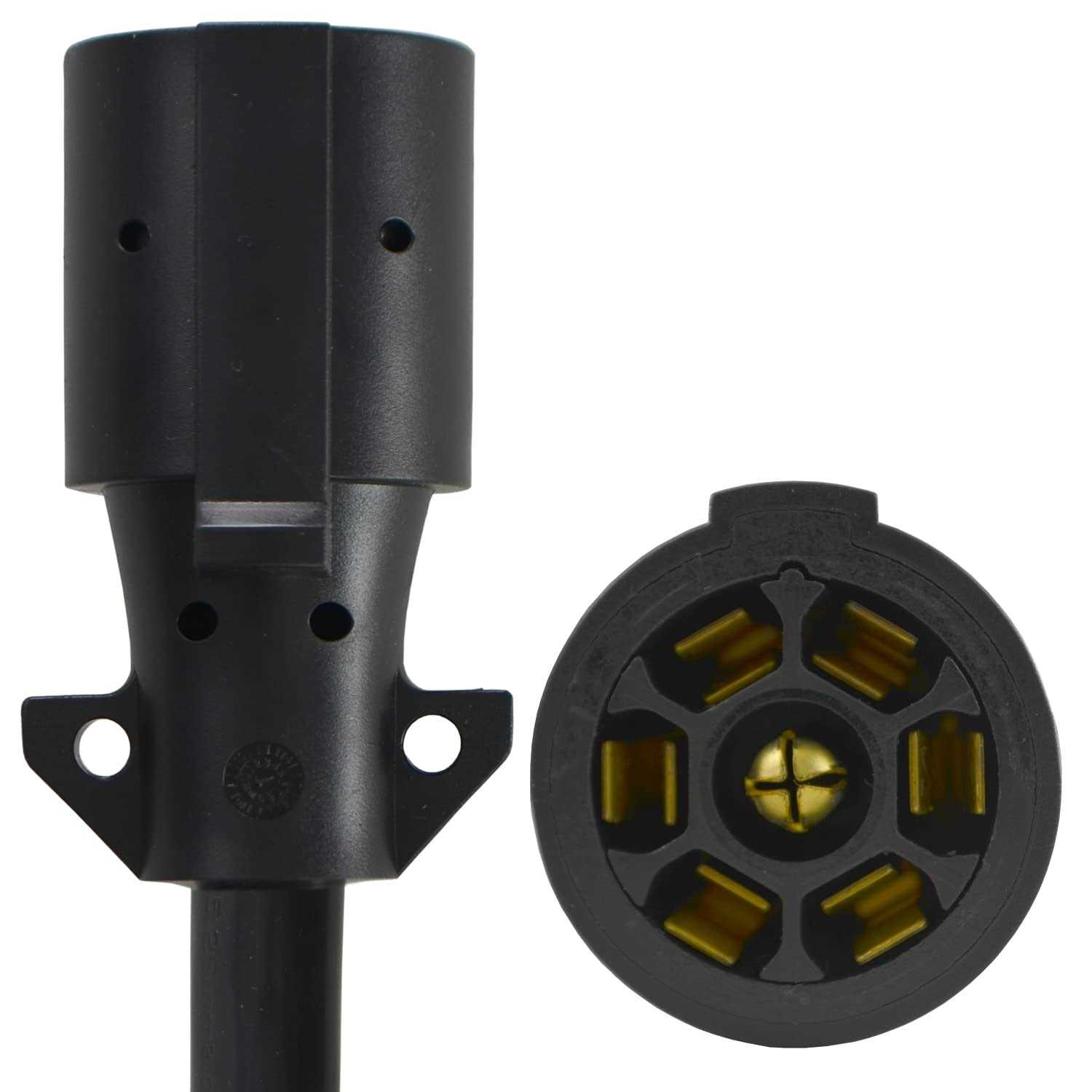 Conntek 10110-096M7 Double-End 7 Way Plug Inline Trailer Cord ...
