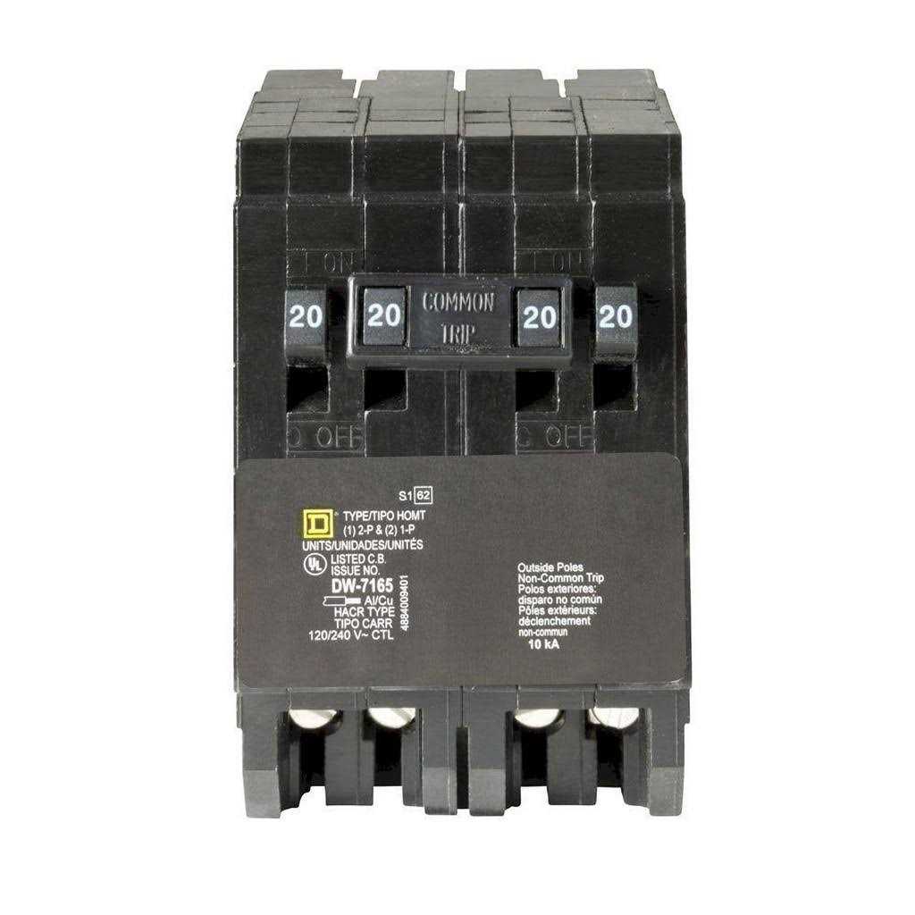 Square D HOMT2020220CP Homeline 20A Tandem 2-Pole Circuit Breaker ...