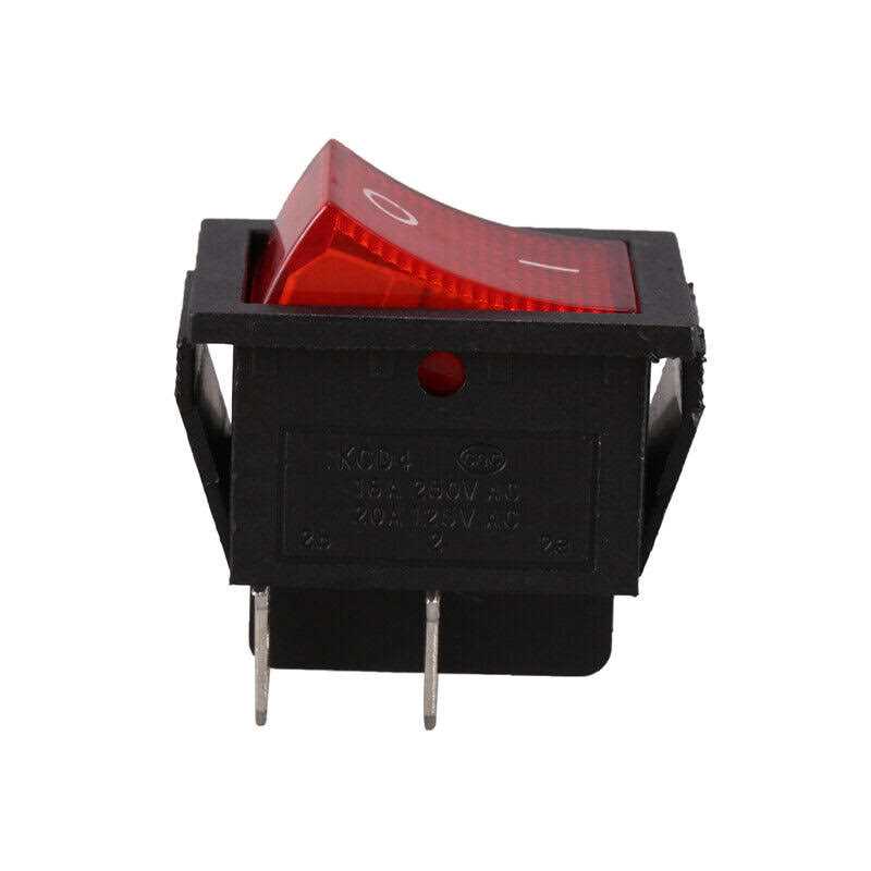 Red Light Illuminated 4 Pin Dpst On/off Snap in Rocker Switch 16A 20A ...
