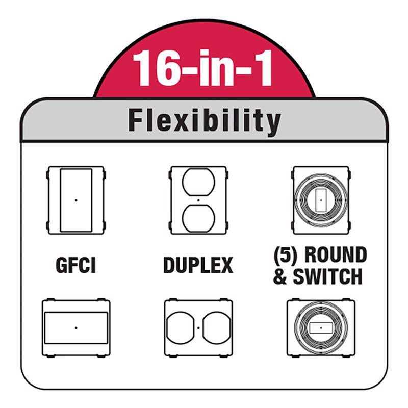 Sigma Electric Rectangle Die-Cast Metal 1 gang Weatherproof Cover ...