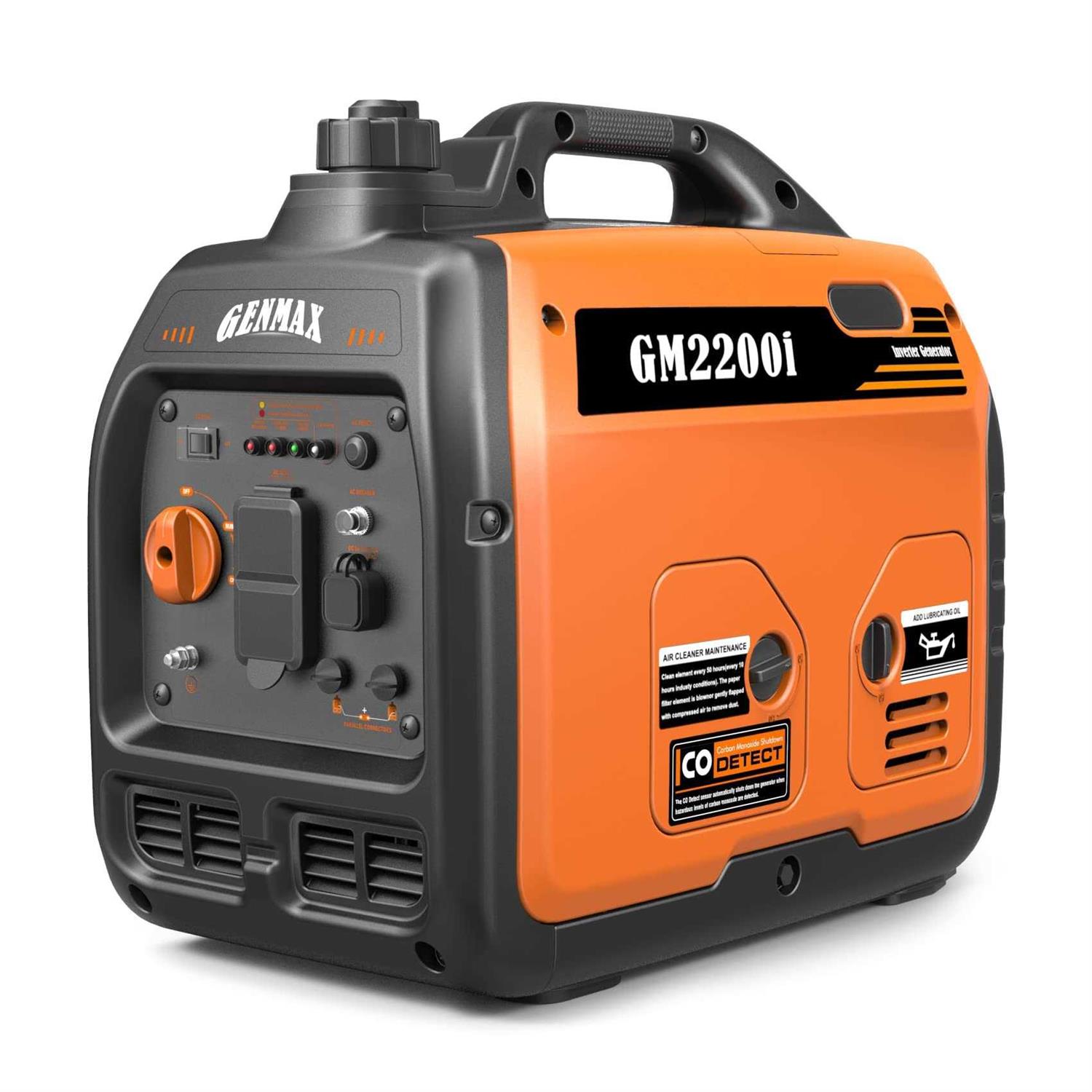GENMAX Portable Inverter Generator,2200W ultra-quiet gas engine EPA ...
