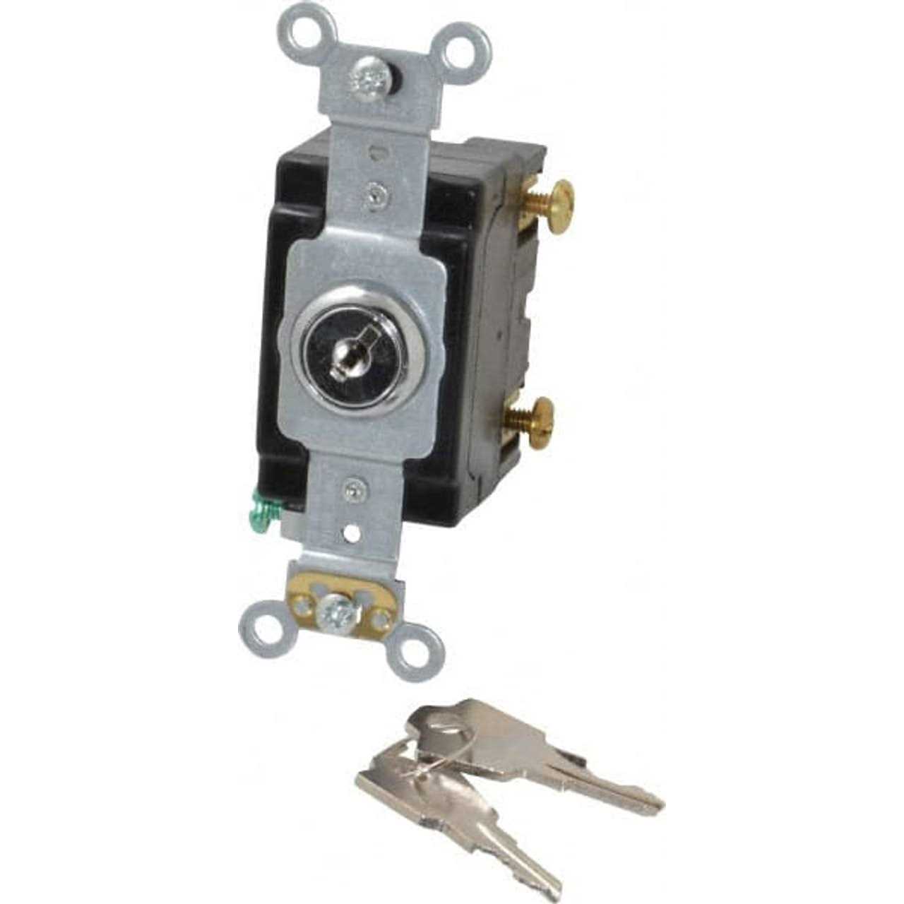 Leviton 1221-2KL 20 Amp Single-Pole Key Lock Switch Industrial ...