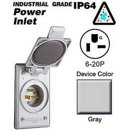 Leviton 5478 CWP 20 Amp 250 Volt Power Inlet Receptacle 5478-CWP ...