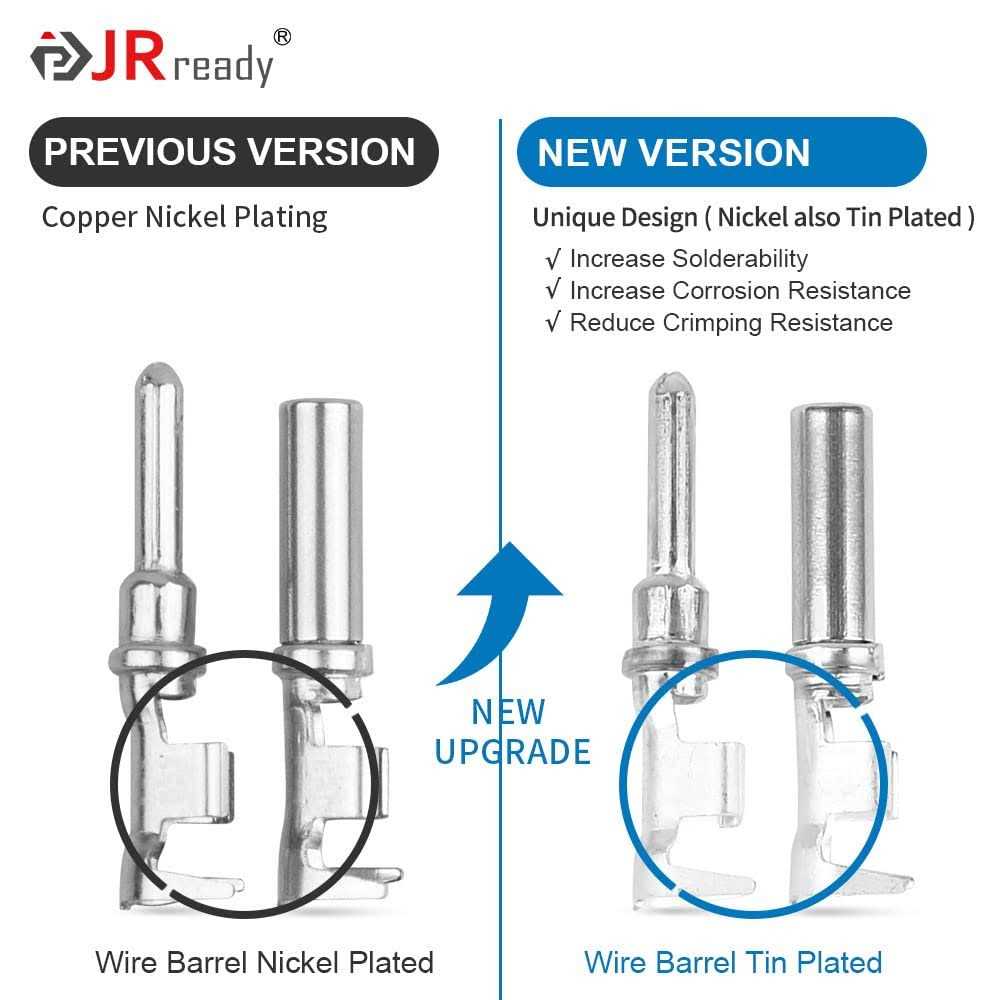 JRready ST6254 DTP Connector Terminal Kit Contact Size 12 Male Pins ...