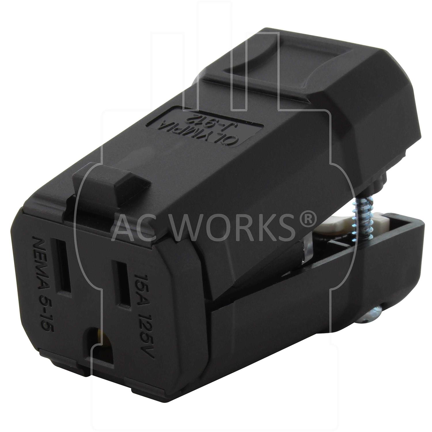 AC WORKS 15 Amp 125-Volt NEMA Connector - Hardware&Tools Online Store