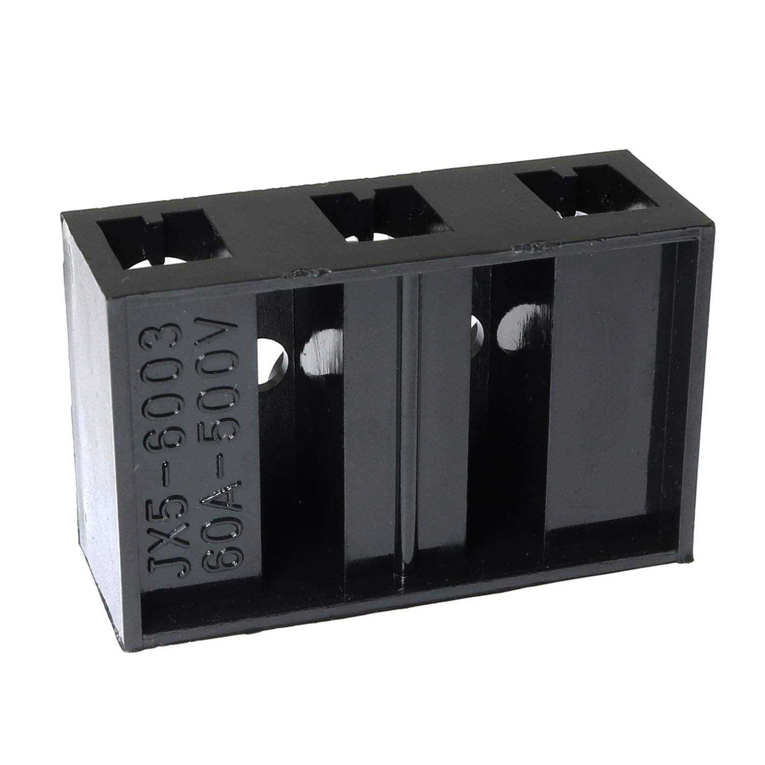 RLECS 2pcs 500V 60A 3 Position Double Row Screw Terminal Block Dual Row ...