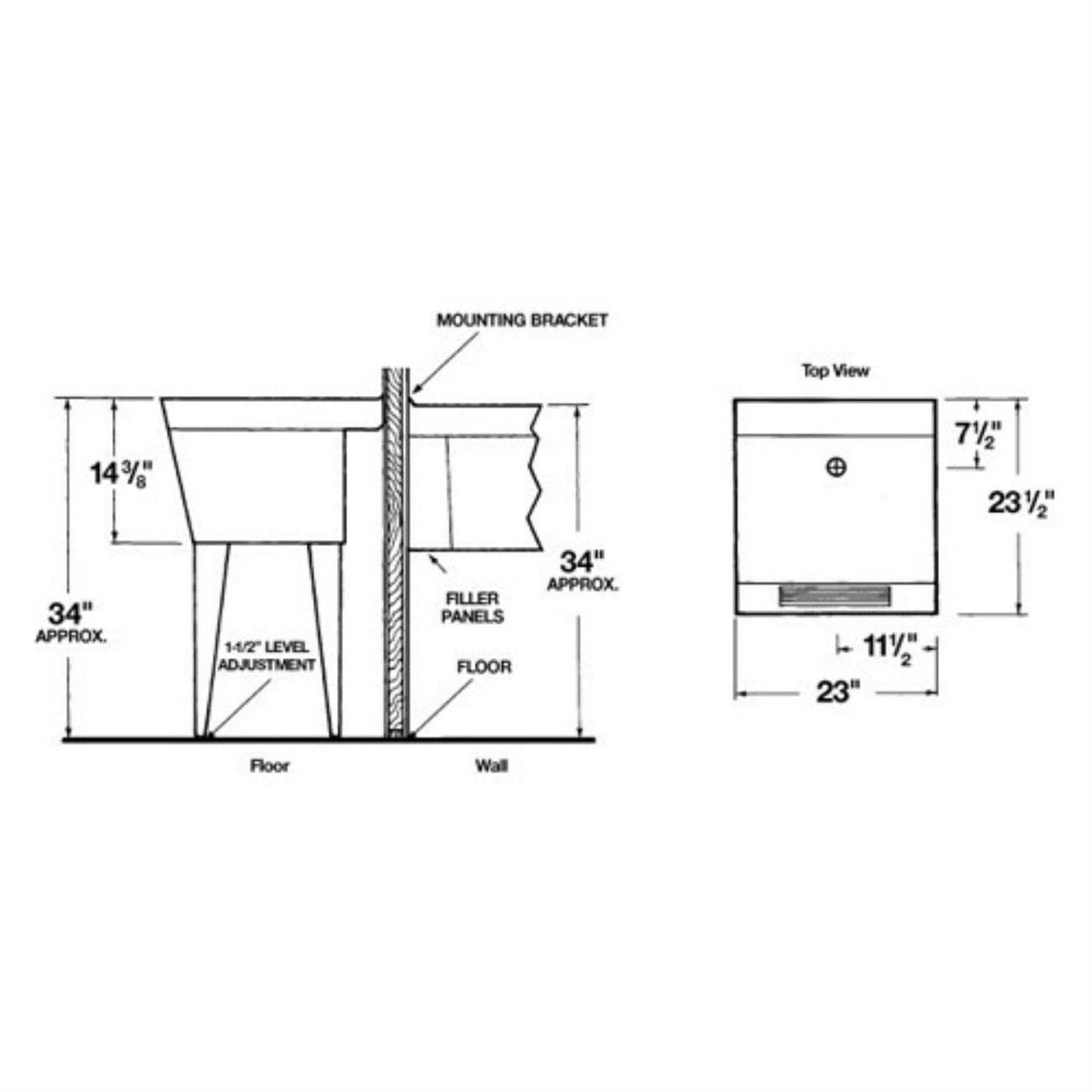Mustee 15F Laundry Sink - Hardware&Tools Online Store