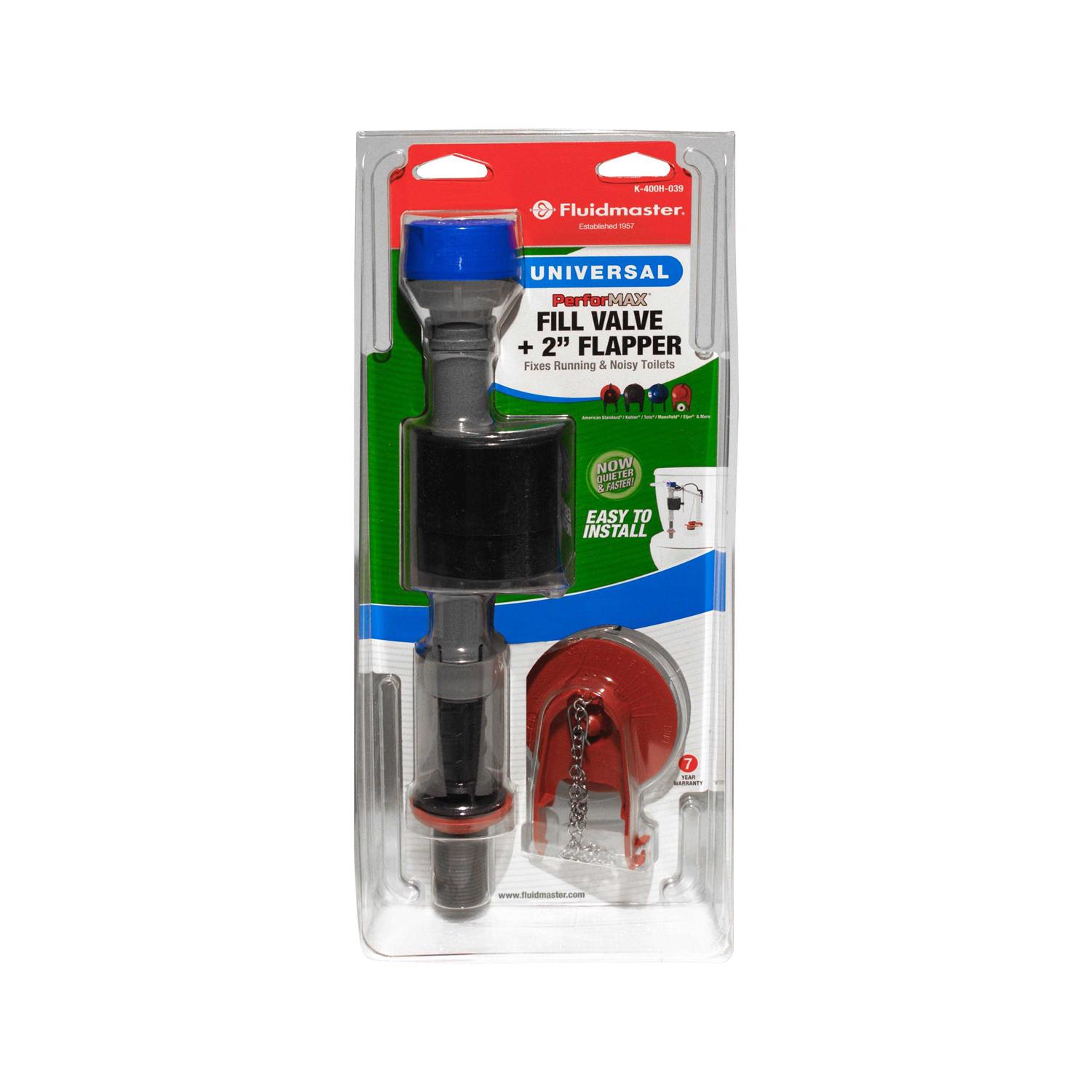 Fluidmaster PerforMAX Fill Valve & 2 In. Flapper Kit - Hardware&Tools ...