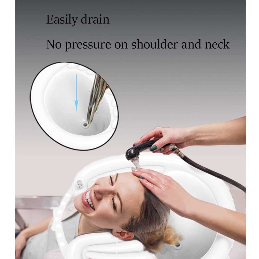 Inflatable Shampoo Basin Lightweight and Portable Shampoo Bowl with Air ...