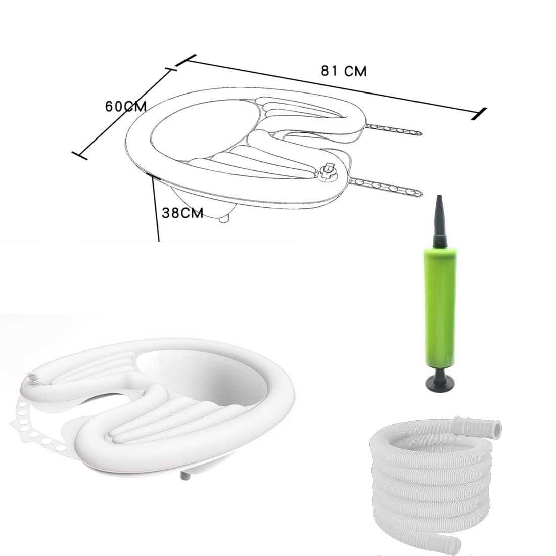 Inflatable Shampoo Basin Lightweight and Portable Shampoo Bowl with Air ...