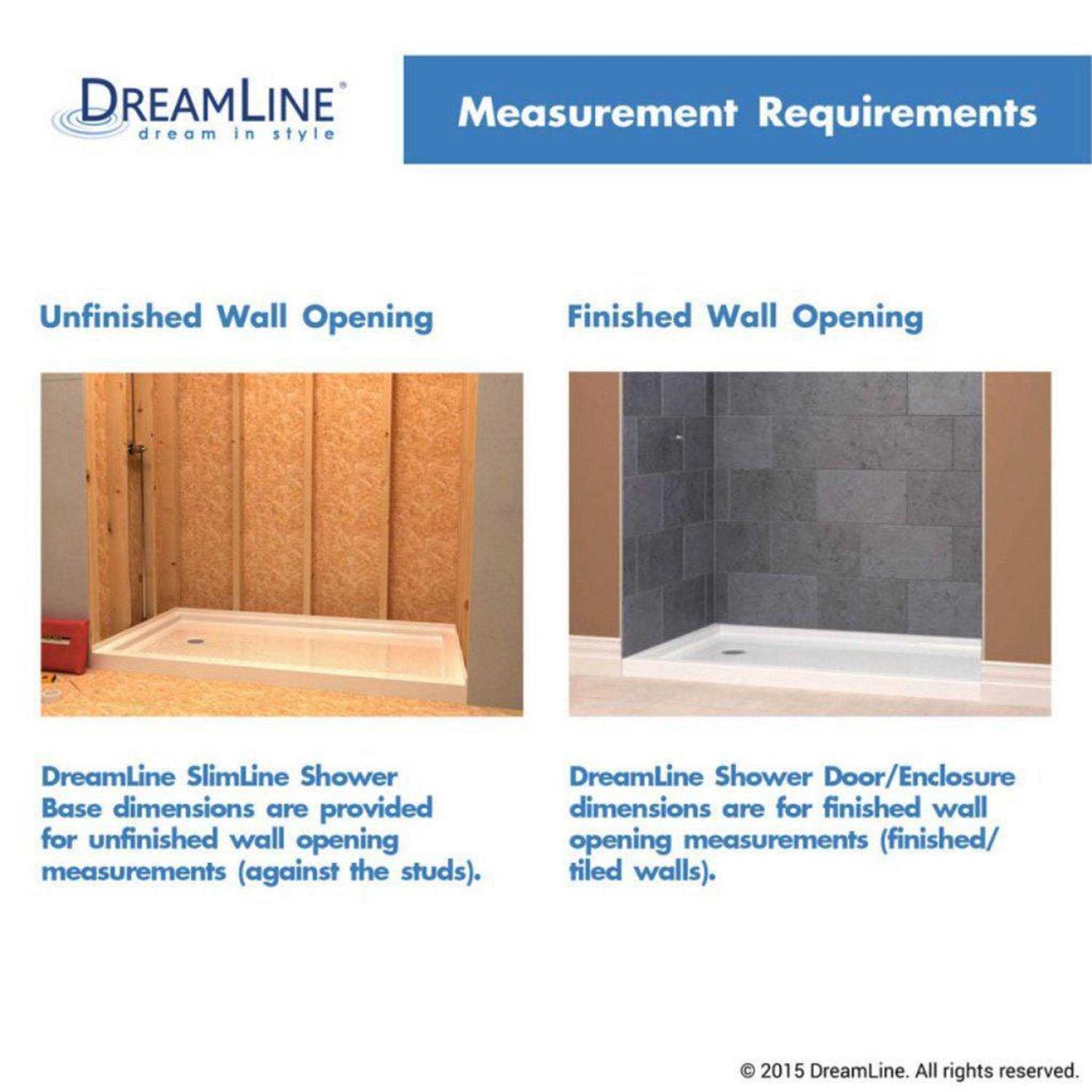 DreamLine SlimLine 48 in.x 32 in. Single Threshold Shower Base DLT ...