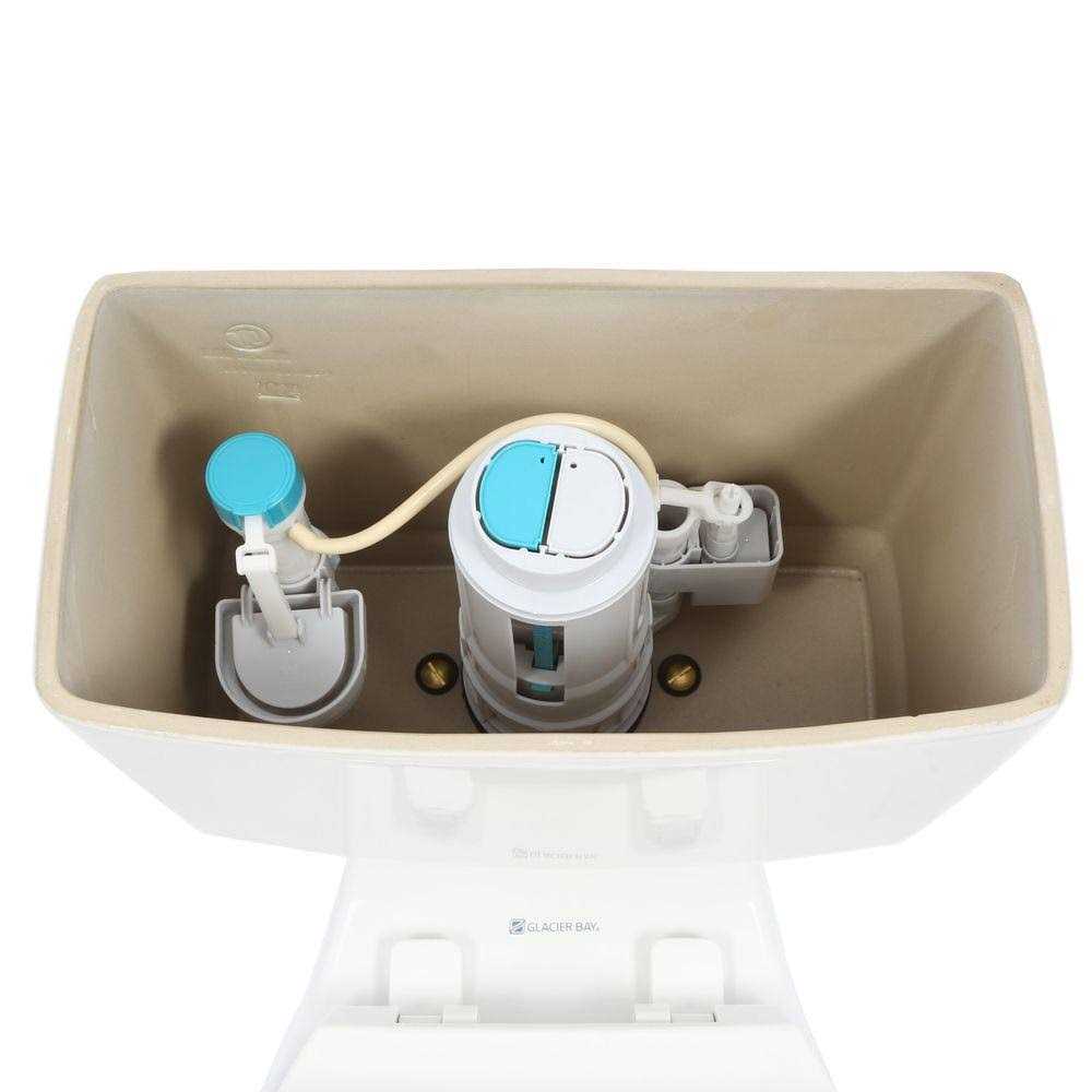 Glacier Bay 2-Piece 1.0 GPF/1.28 GPF High Efficiency Dual Flush ...