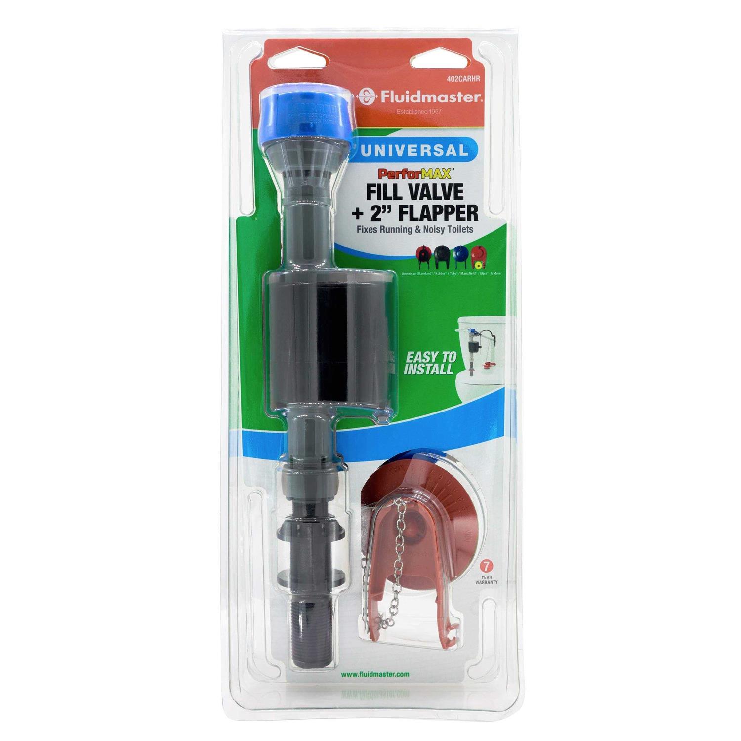 Fluidmaster PerforMAX Universal High Performance Toilet Fill Valve and ...
