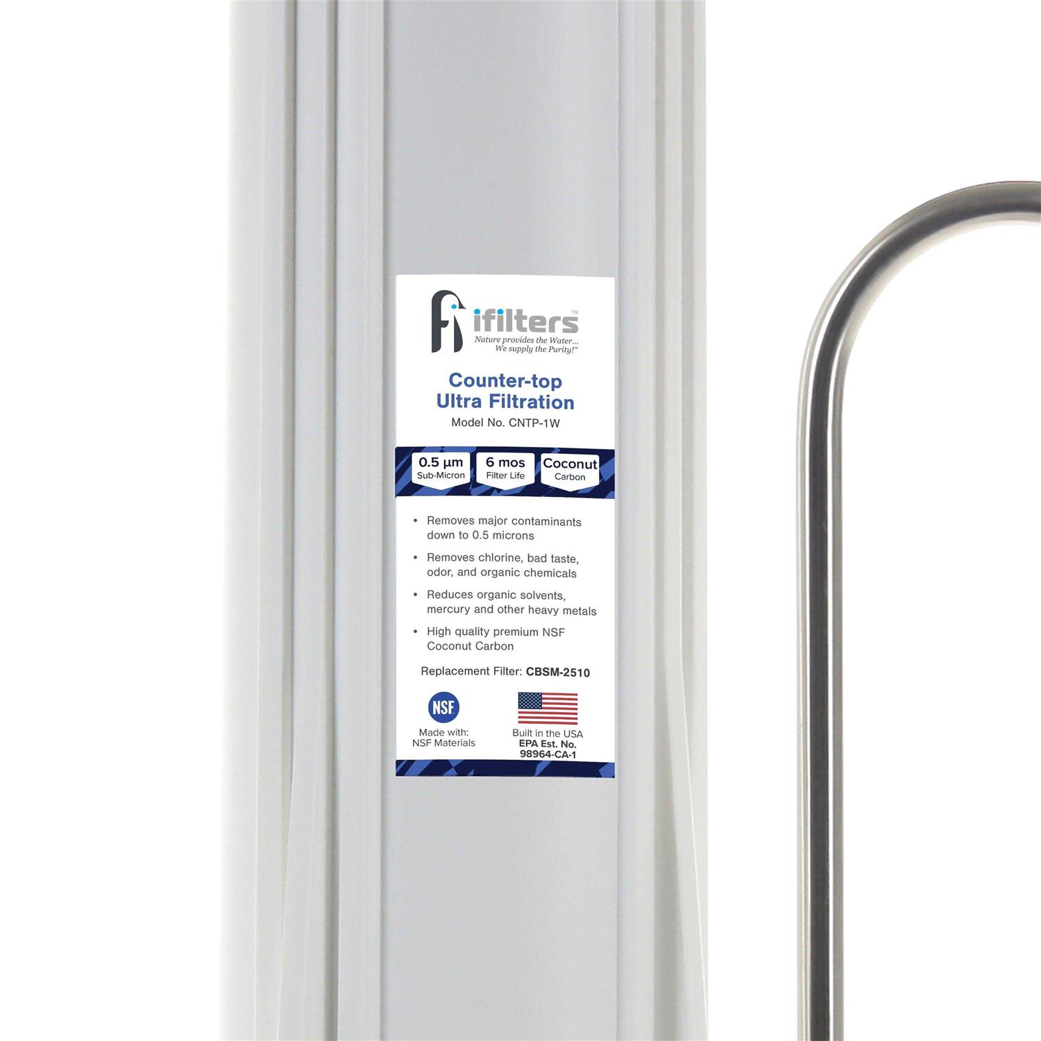 iFilters Countertop Ultra Drinking Water Filter for VOCs Cysts ...