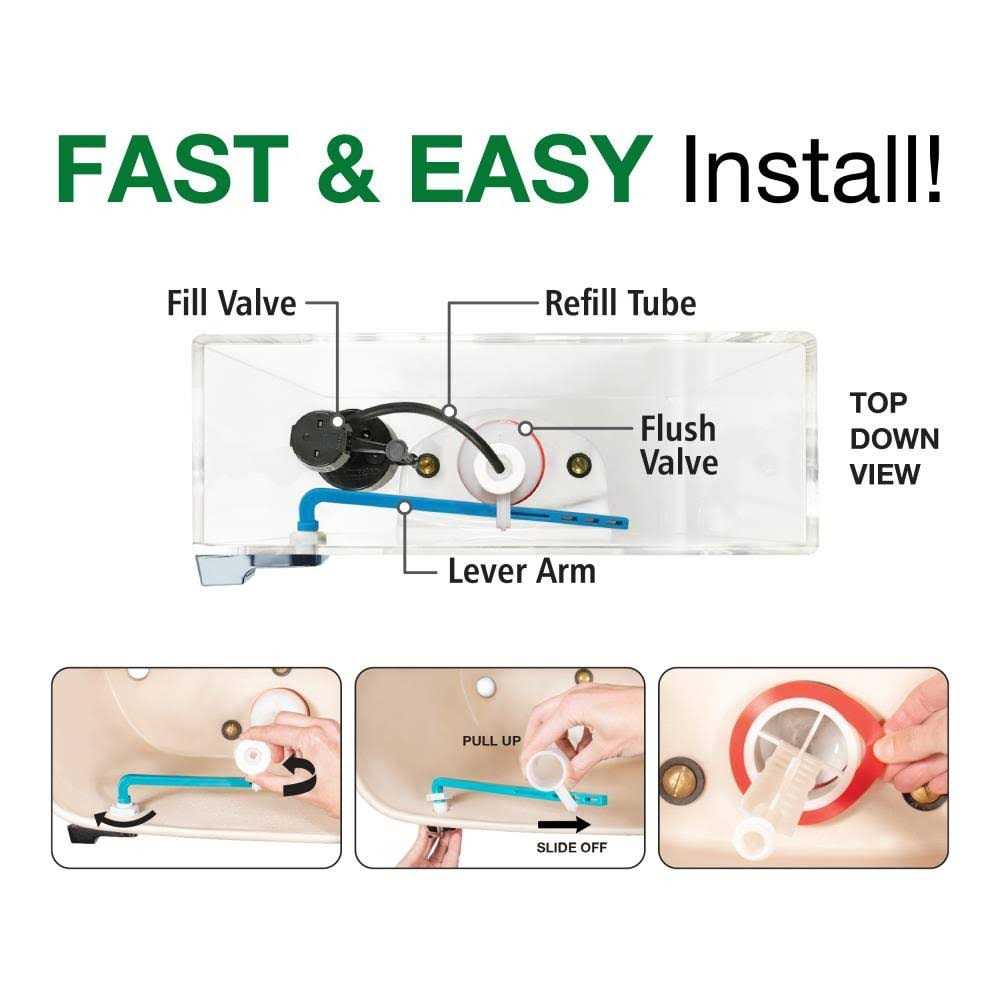 Fluidmaster K-400A-023 Mansfield Toilet Fill Valve and Flush Valve Seal Repair Kit K-400A-023-T5 ...