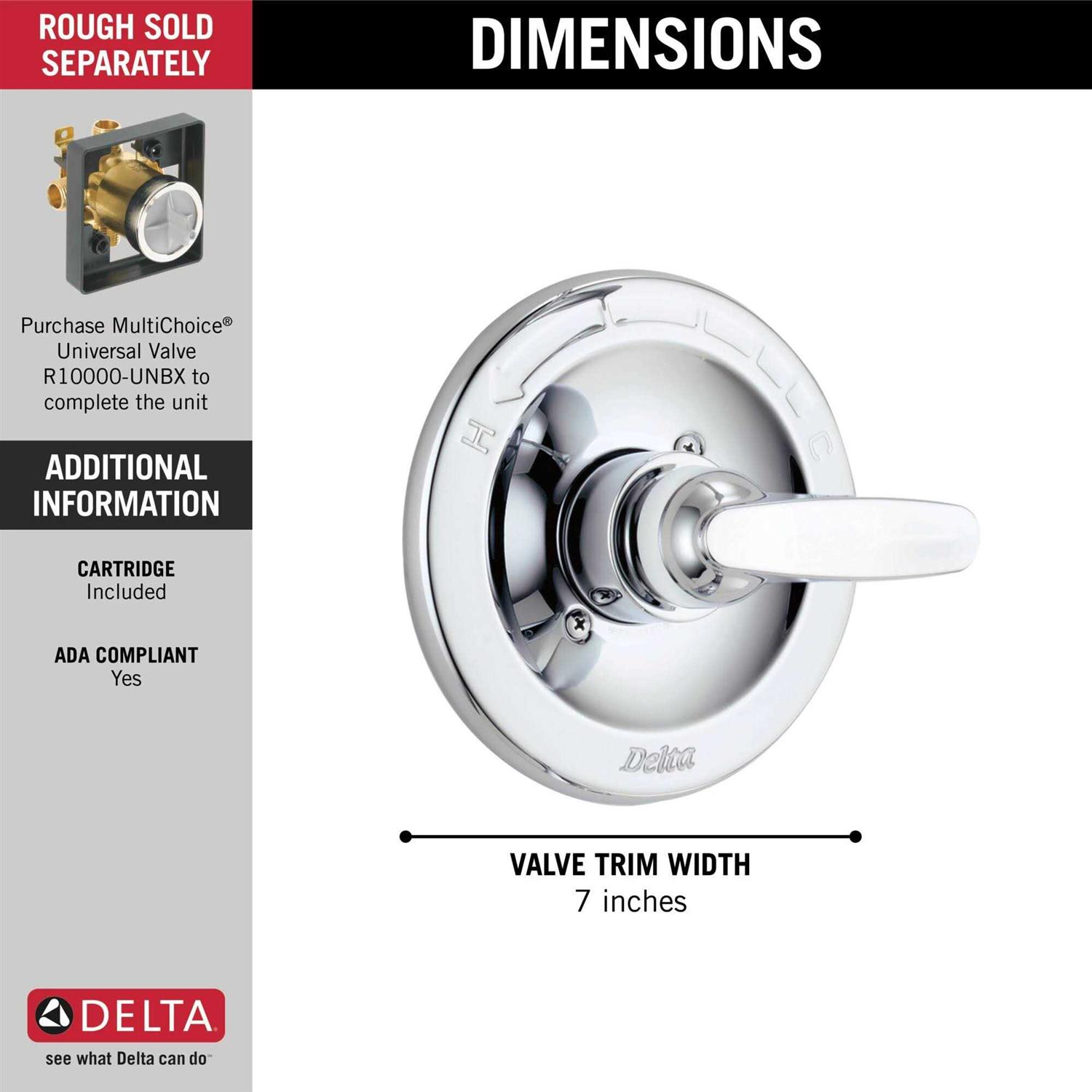 Delta Foundations Monitor 13 Series Valve Only Trim BT13010 - Hardware ...