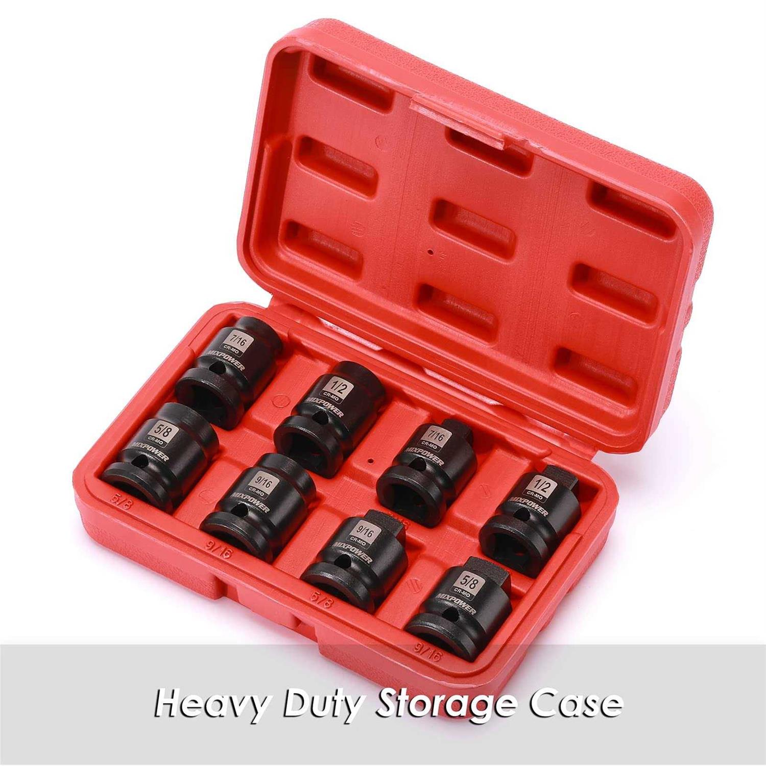 MIXPOWER 8 Pieces 1/2-inch Drive Pipe Plug Socket Set - Hardware&Tools ...