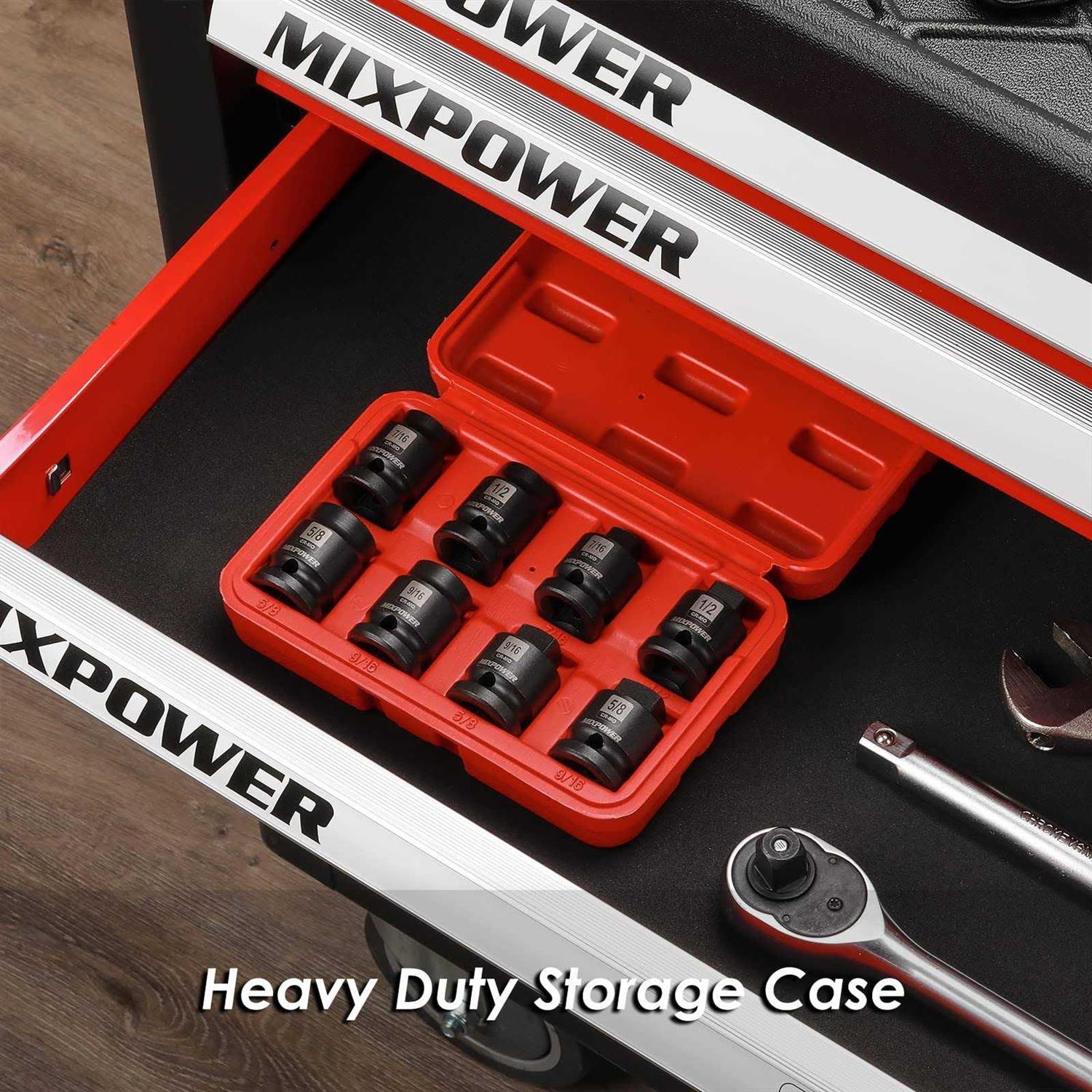 MIXPOWER 8 Pieces 1/2-inch Drive Pipe Plug Socket Set - Hardware&Tools ...