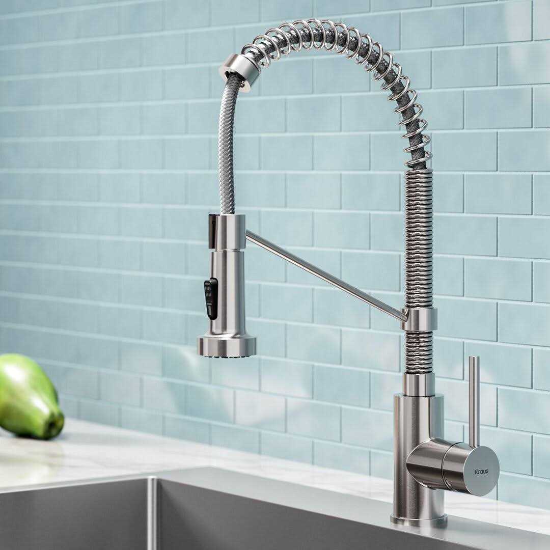 Kraus Bolden Series Single Handle 18-Inch Commercial Kitchen Faucet KPF ...