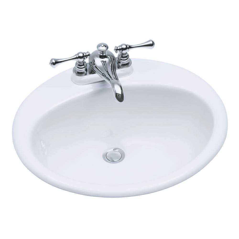 Kohler Farmington Drop-in Cast Iron Bathroom Sink - Hardware&Tools ...