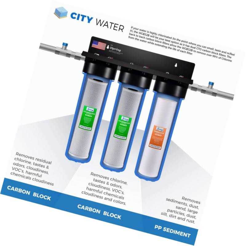 iSpring 3-Stage Whole House Water Filtration System Filter - Hardware ...