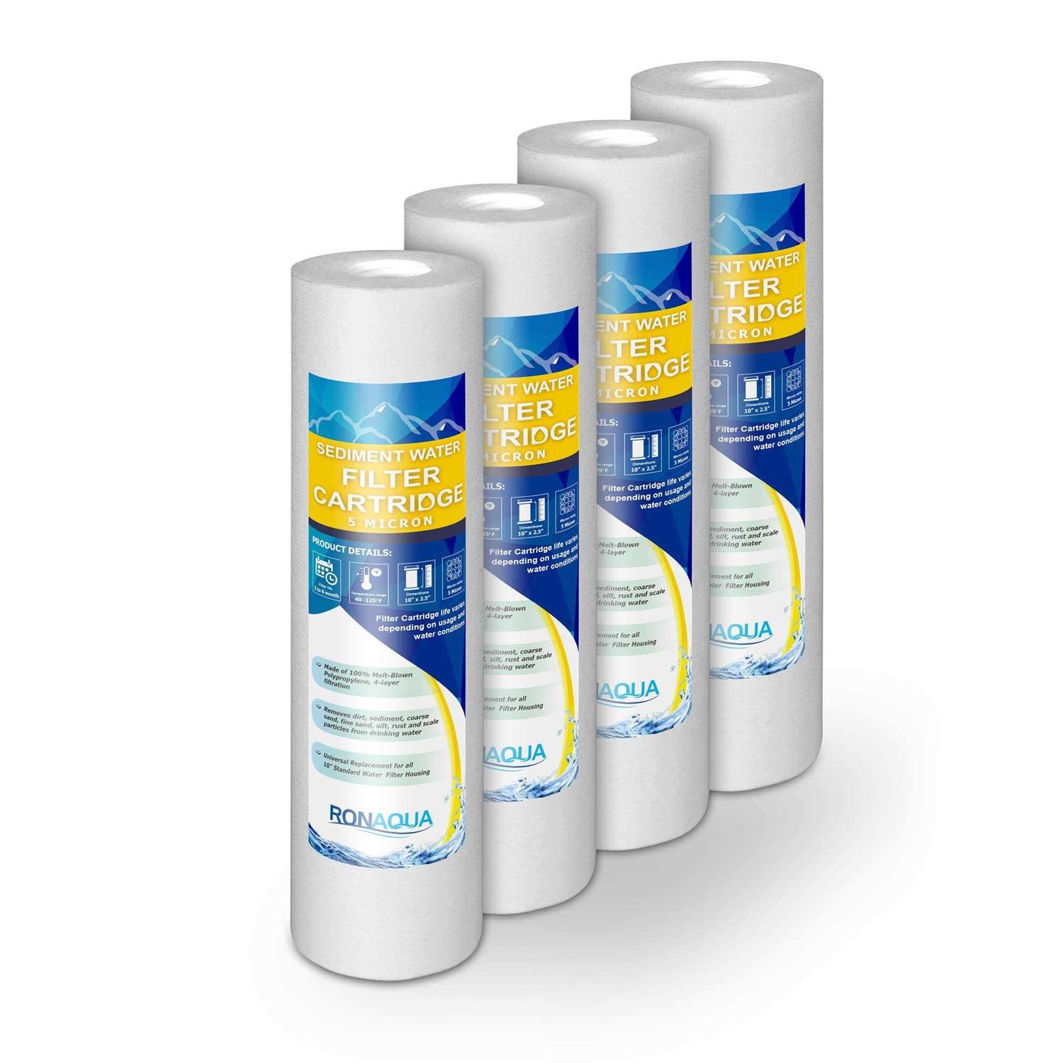 Sediment Water Filter Cartridge by Ronaqua 10x 2.5 Four Layers of ...