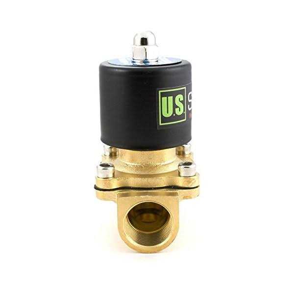 U.s. Solid Electric Solenoid Valve 3/4 110v AC Solenoid Valve Brass Body Normally Closed ...