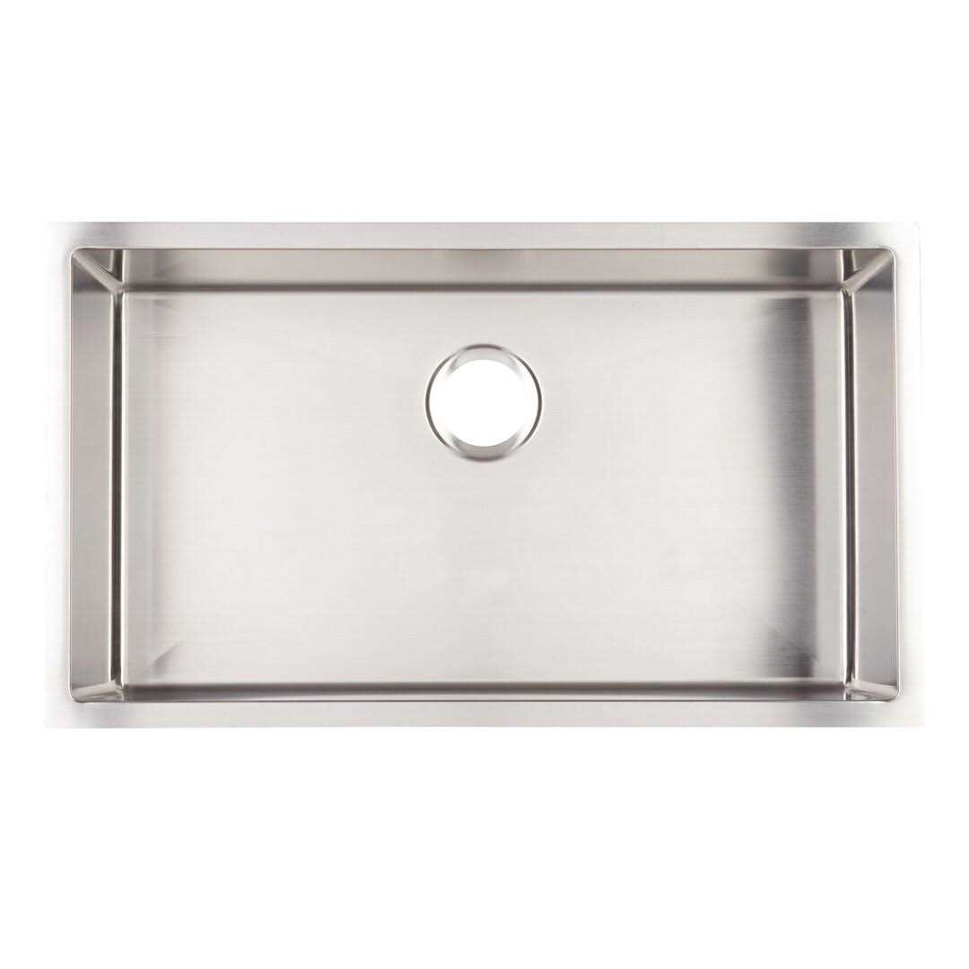Signature Hardware Ortega 24'' Single Bowl Stainless Steel Undermount ...