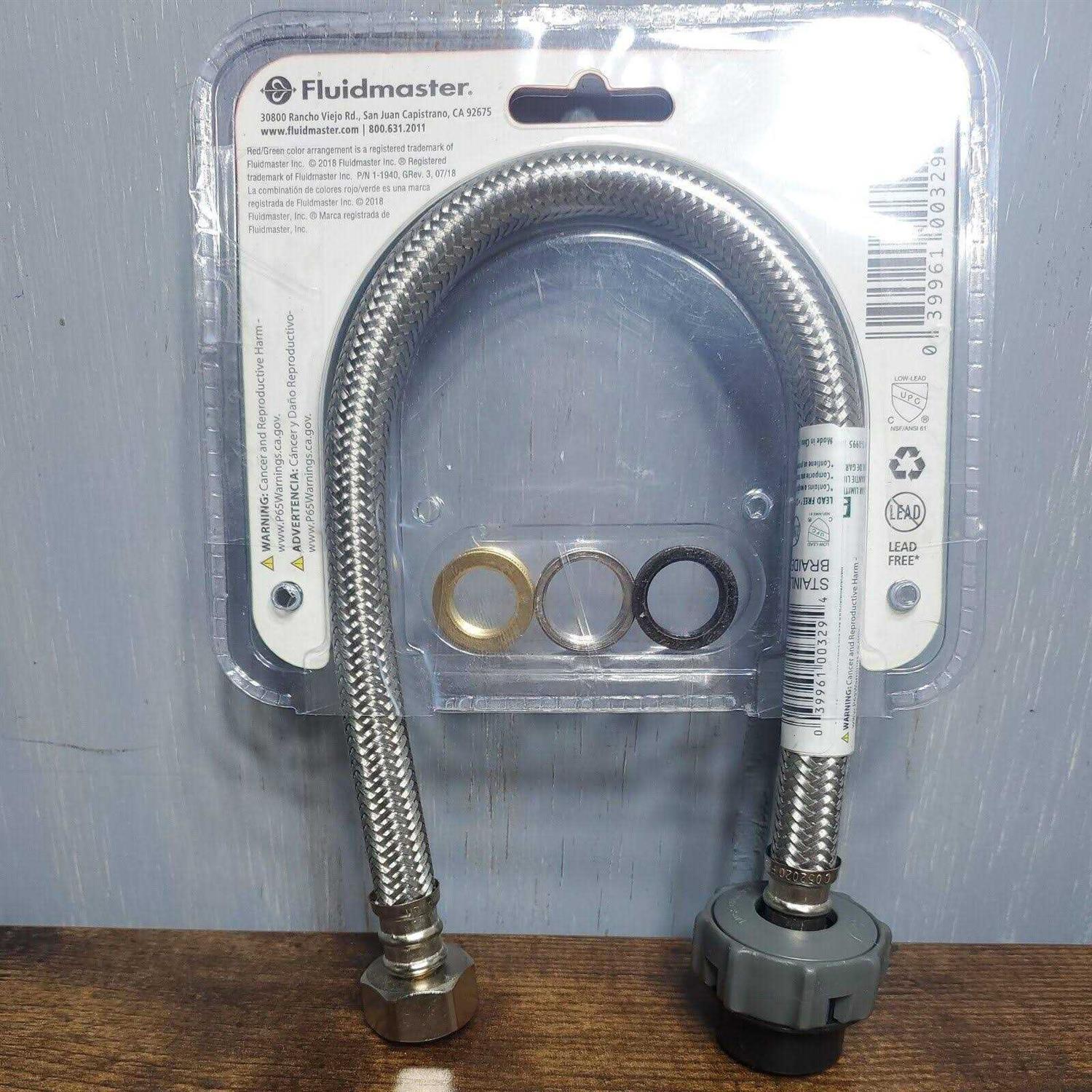 Fluidmaster Click Seal 16 in. Universal Faucet Connector 4F16UCSR ...