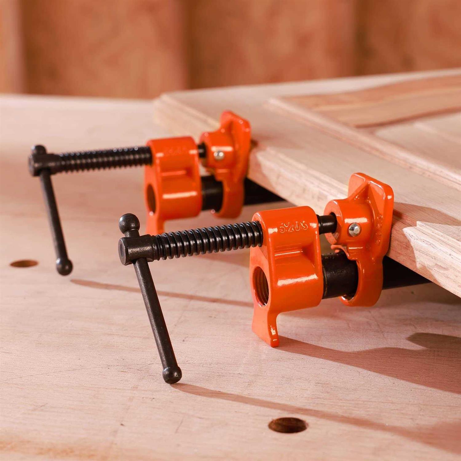 PONY 2-Pack Wood Gluing Pipe Clamp Fixture Black Pipe - Hardware&Tools ...