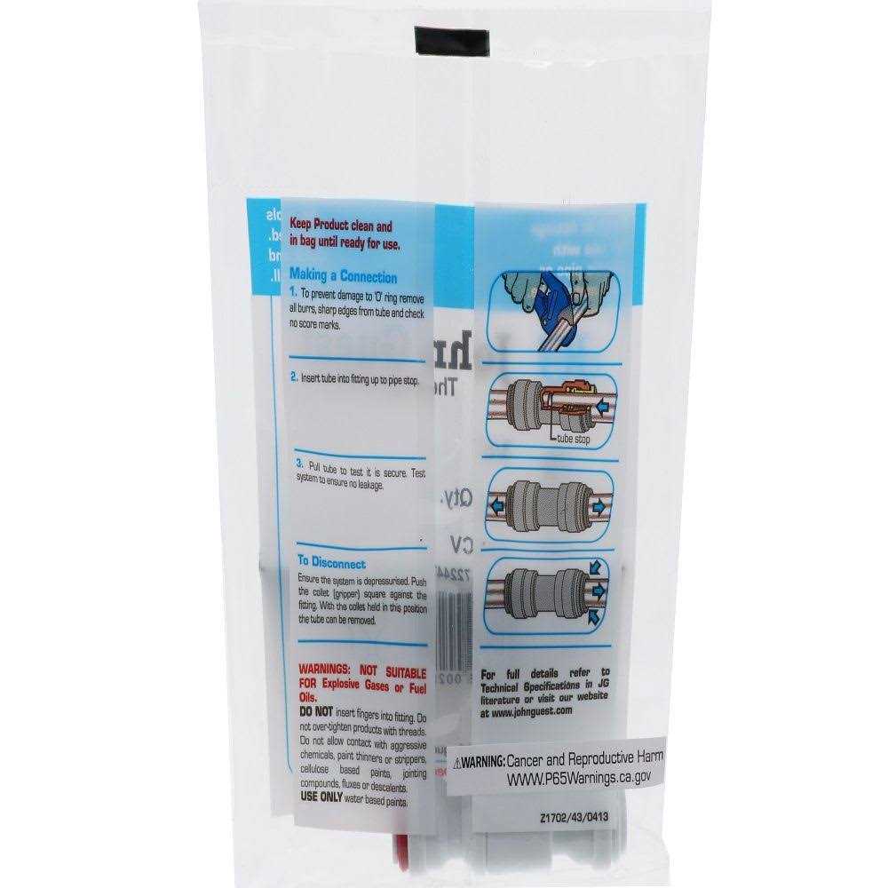 John Guest USA 3/8 in. Acetal Tube Check Valve - Hardware&Tools Online ...