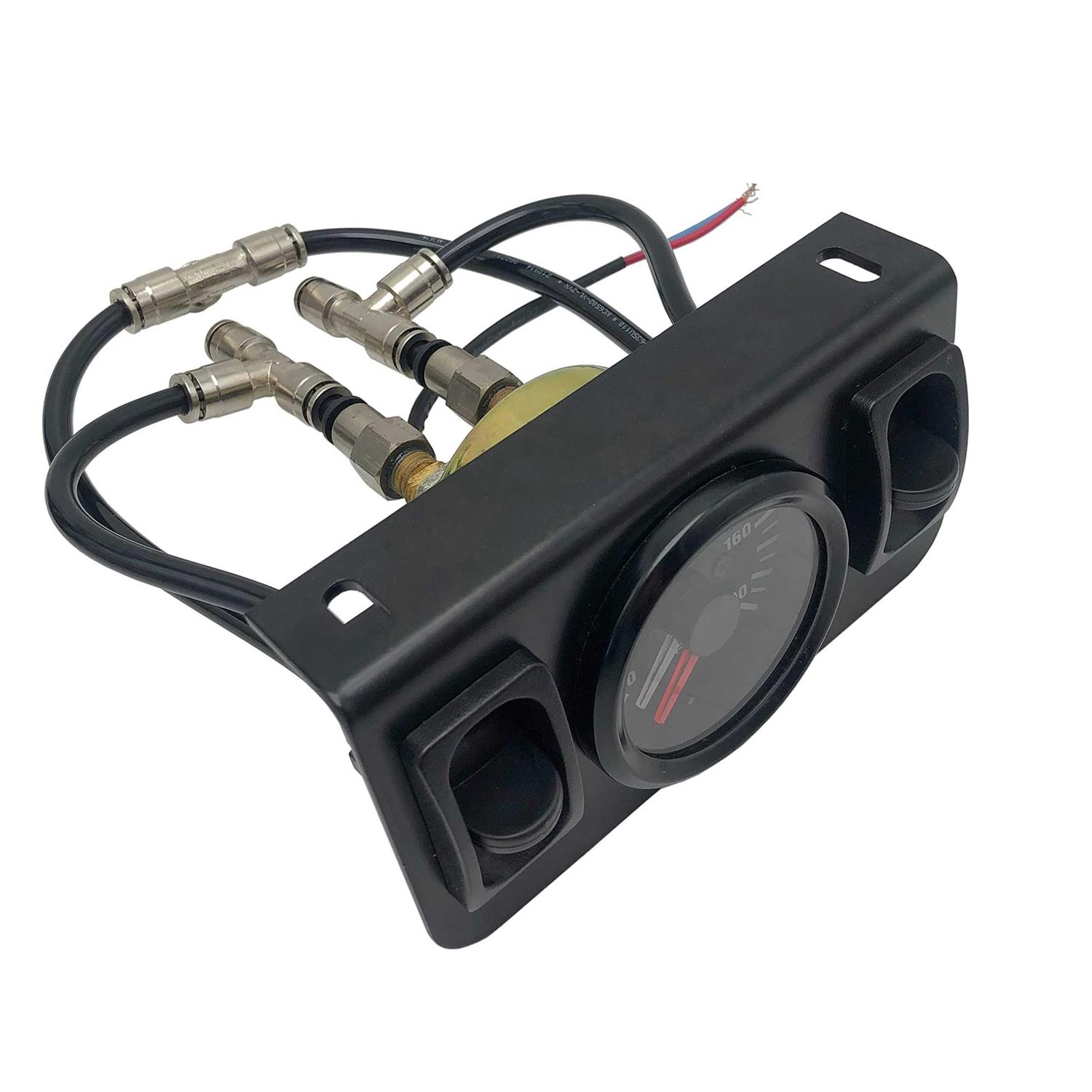 NYSUS Panel Paddle Valve Switch Dual Needle Gauge With Air Fittings For ...