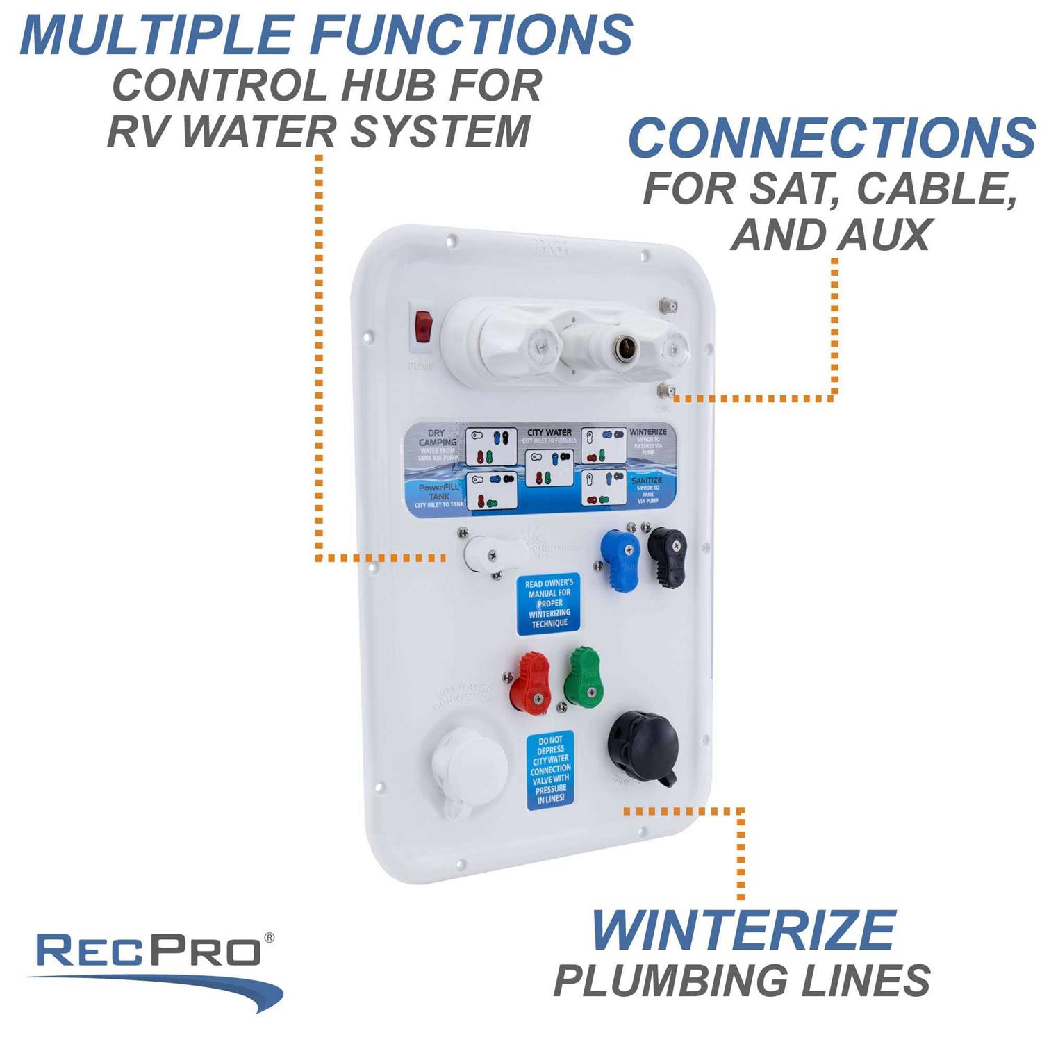 RecPro RV Water Management Panel Nautilus P1 - Hardware&Tools Online Store