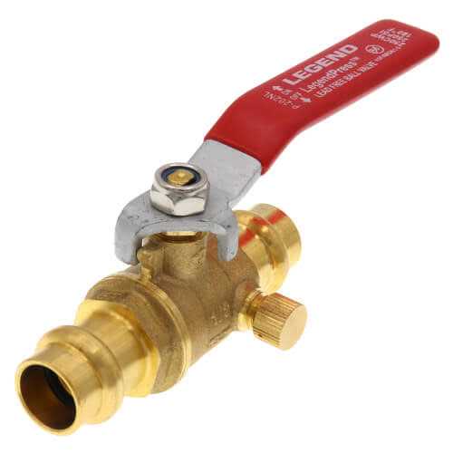 Legend Valve P-202NL Full Port Press Ball Valve with Drain 101 ...