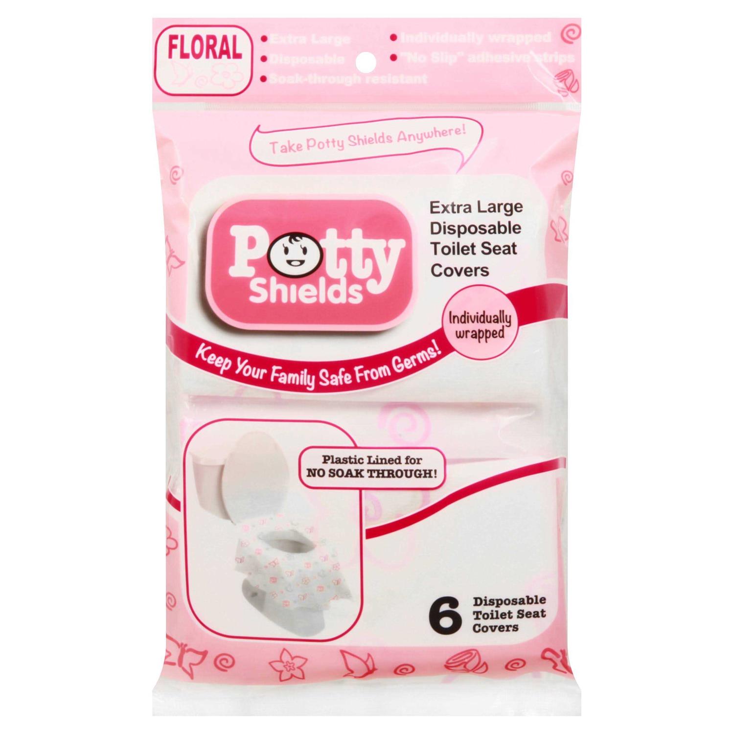 Potty Shields Disposable Toilet Seat Covers for Kids & Adults Protect ...