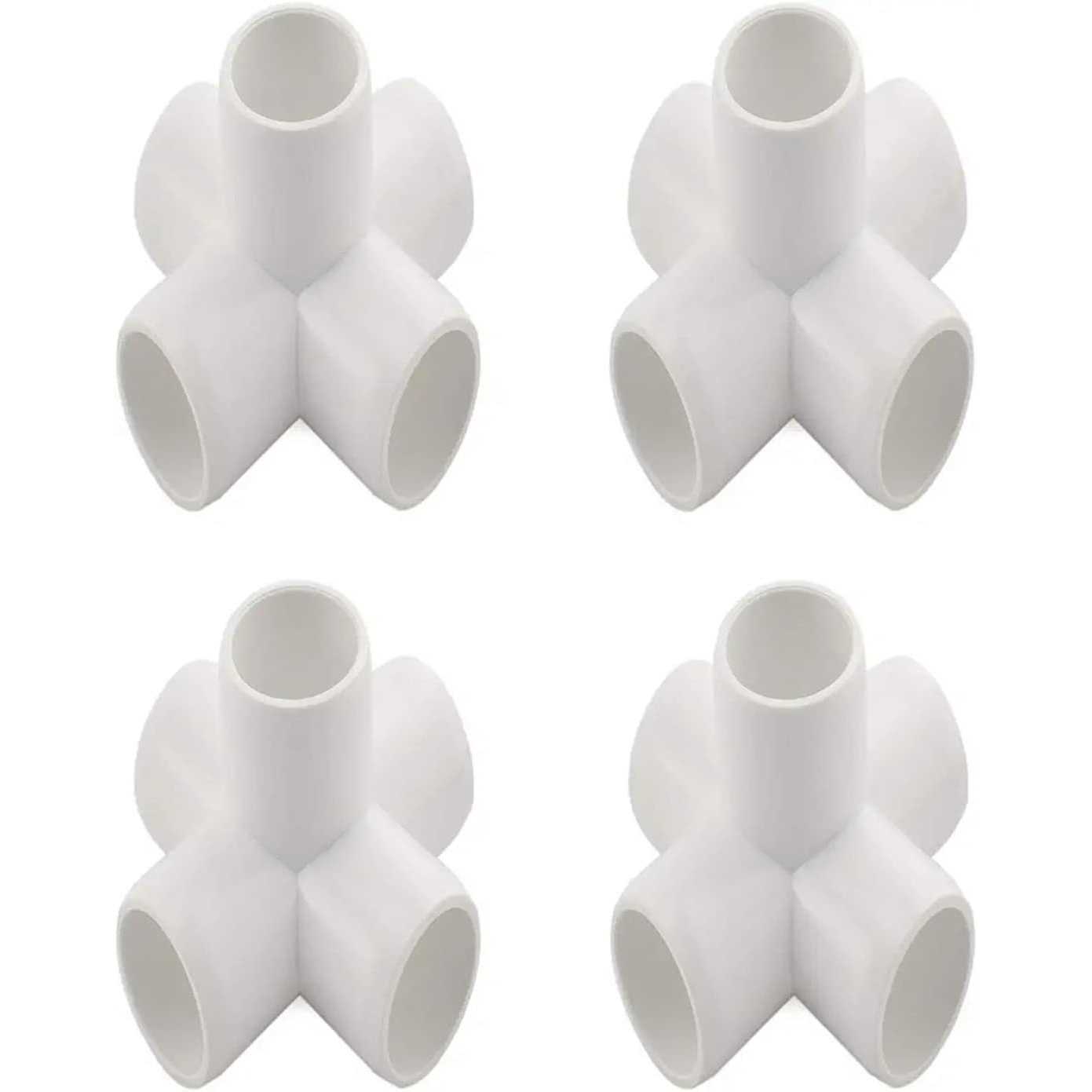 SDTC Tech 4-Pack PVC Fitting Way Furniture Grade Pipe Elbow Connector ...