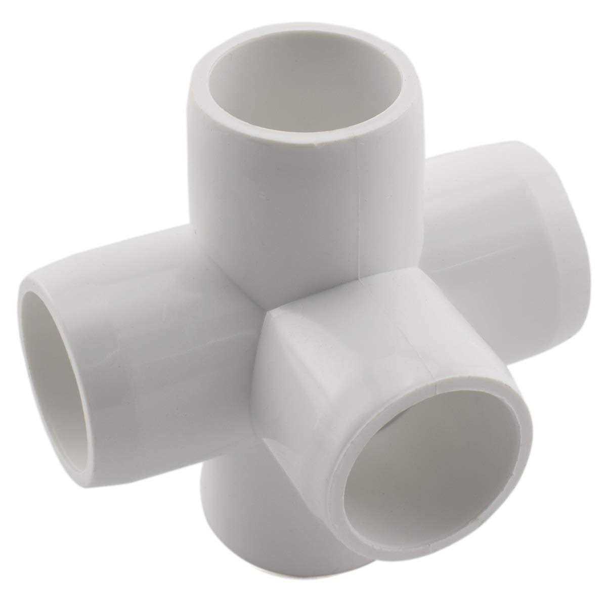 SDTC Tech 4-Pack PVC Fitting Way Furniture Grade Pipe Elbow Connector ...