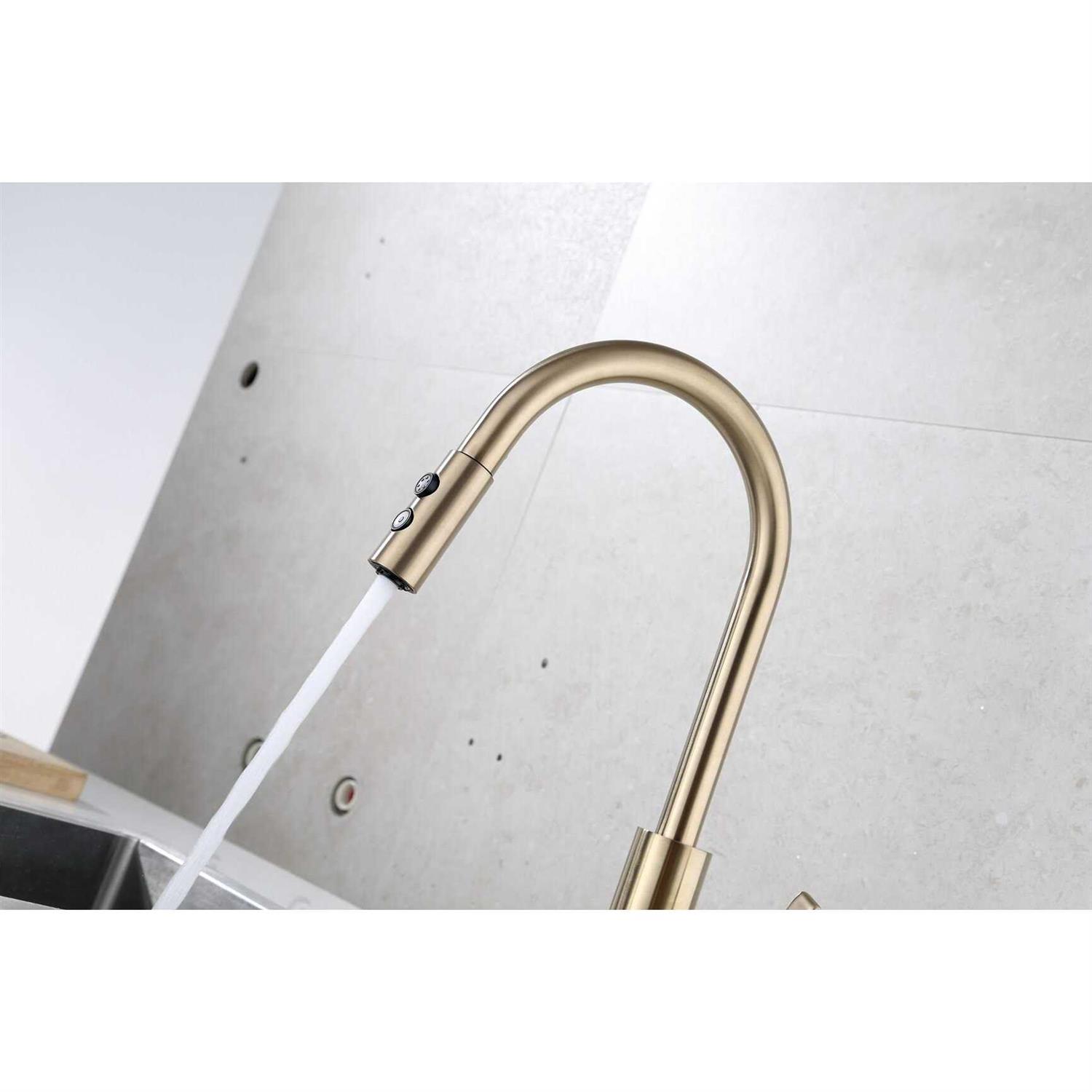 Runfine Single-Handle Pull-Down Sprayer Standard Kitchen Faucet with ...