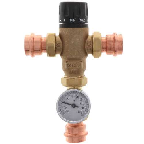 Caleffi 521616A MixCal Adjustable Thermostatic and Pressure Balanced ...