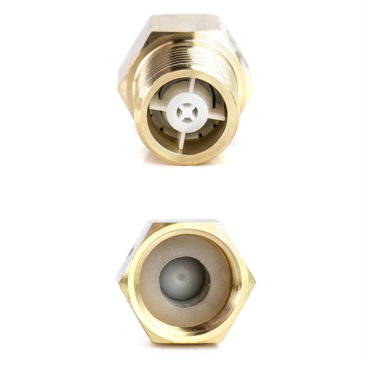 QWORK Brass One-way Check Valve 1/2 Female to 1/2 Male Thread of ...
