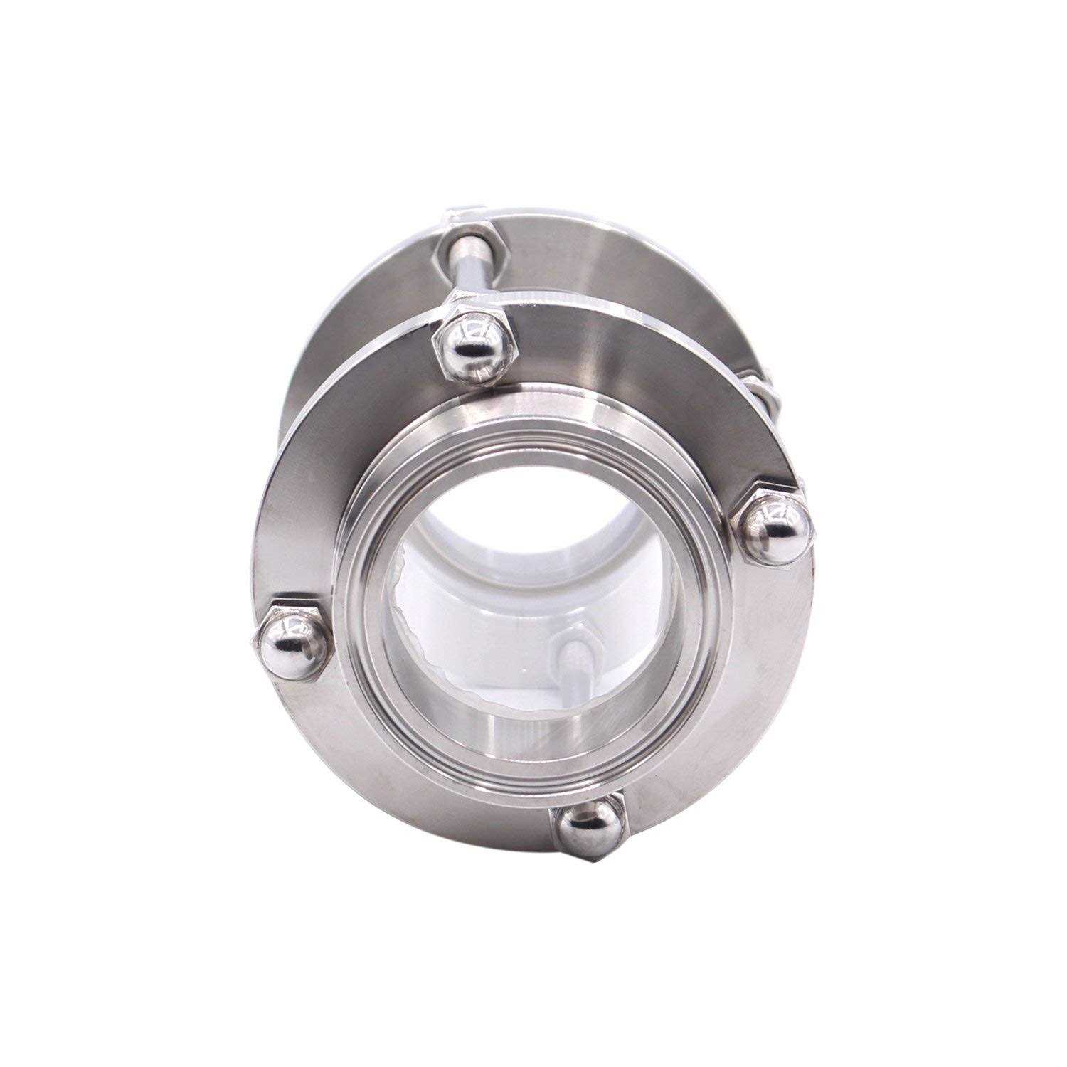 DERNORD In-Line Sight Glass with Clamp End,Flow Sanitary Straight Sight ...