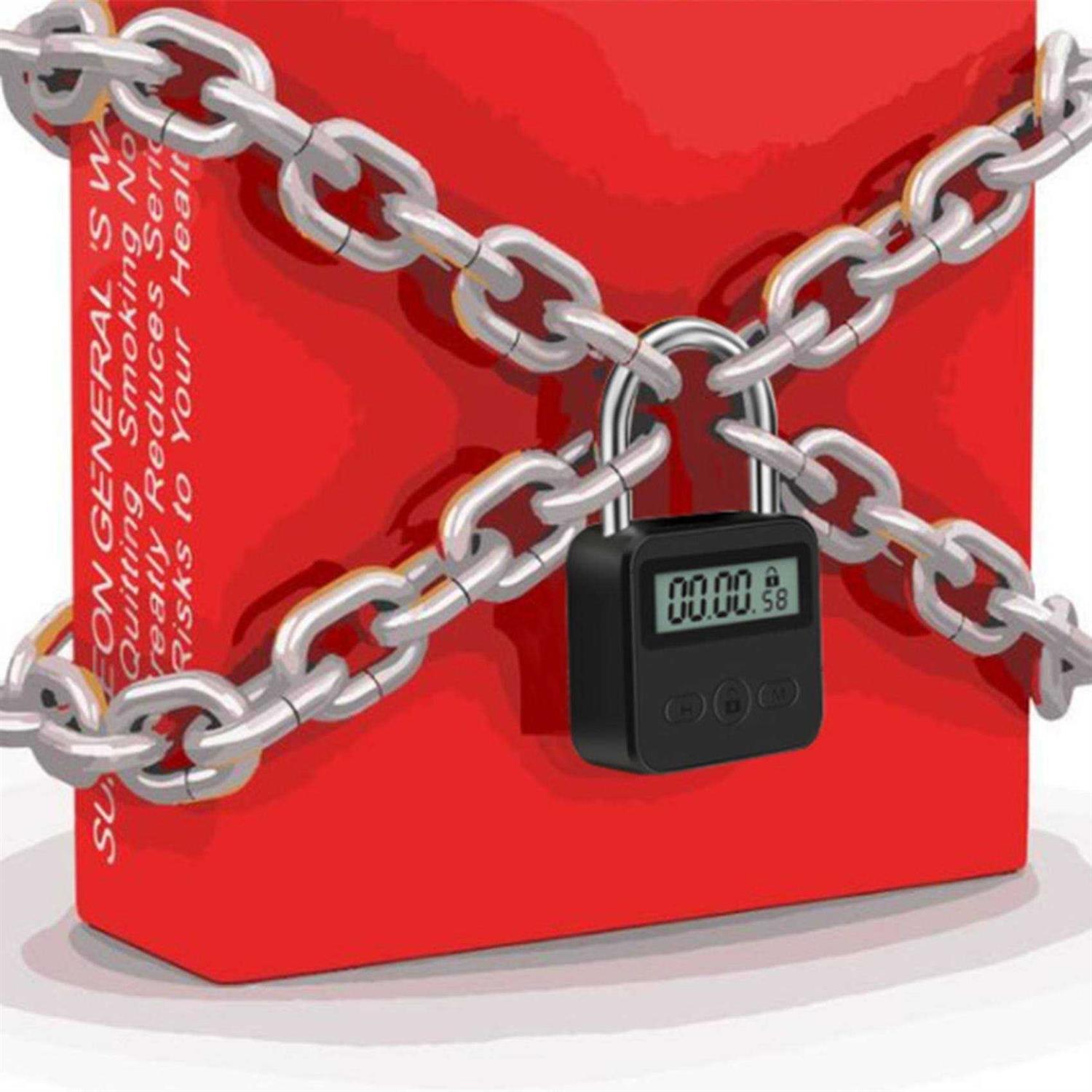 Metal Timer Lock Lcd Display Multi Function Electronic Time 99 Hours Max Timing Usb Rechargeable